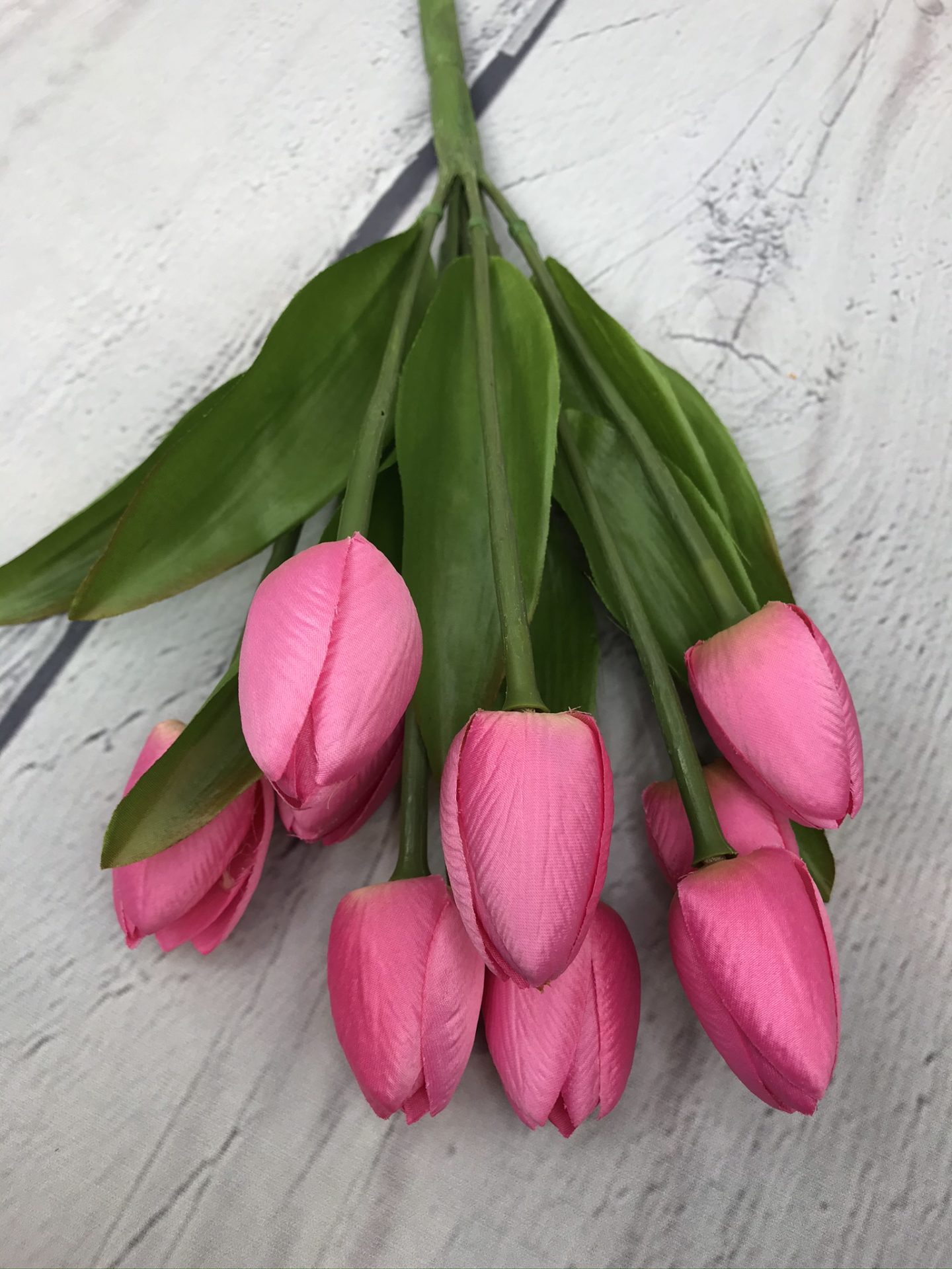 13" Pink Tulip Bush with 9 heads - Kelea's Florals