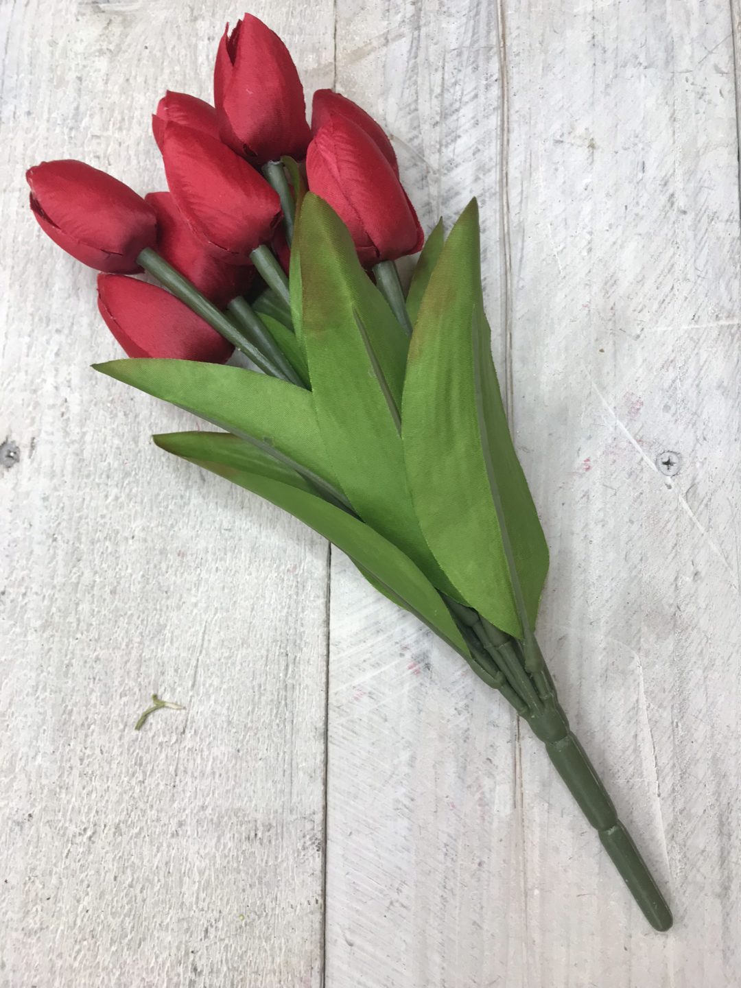 13" Red Tulip Bush with 9 heads - Kelea's Florals
