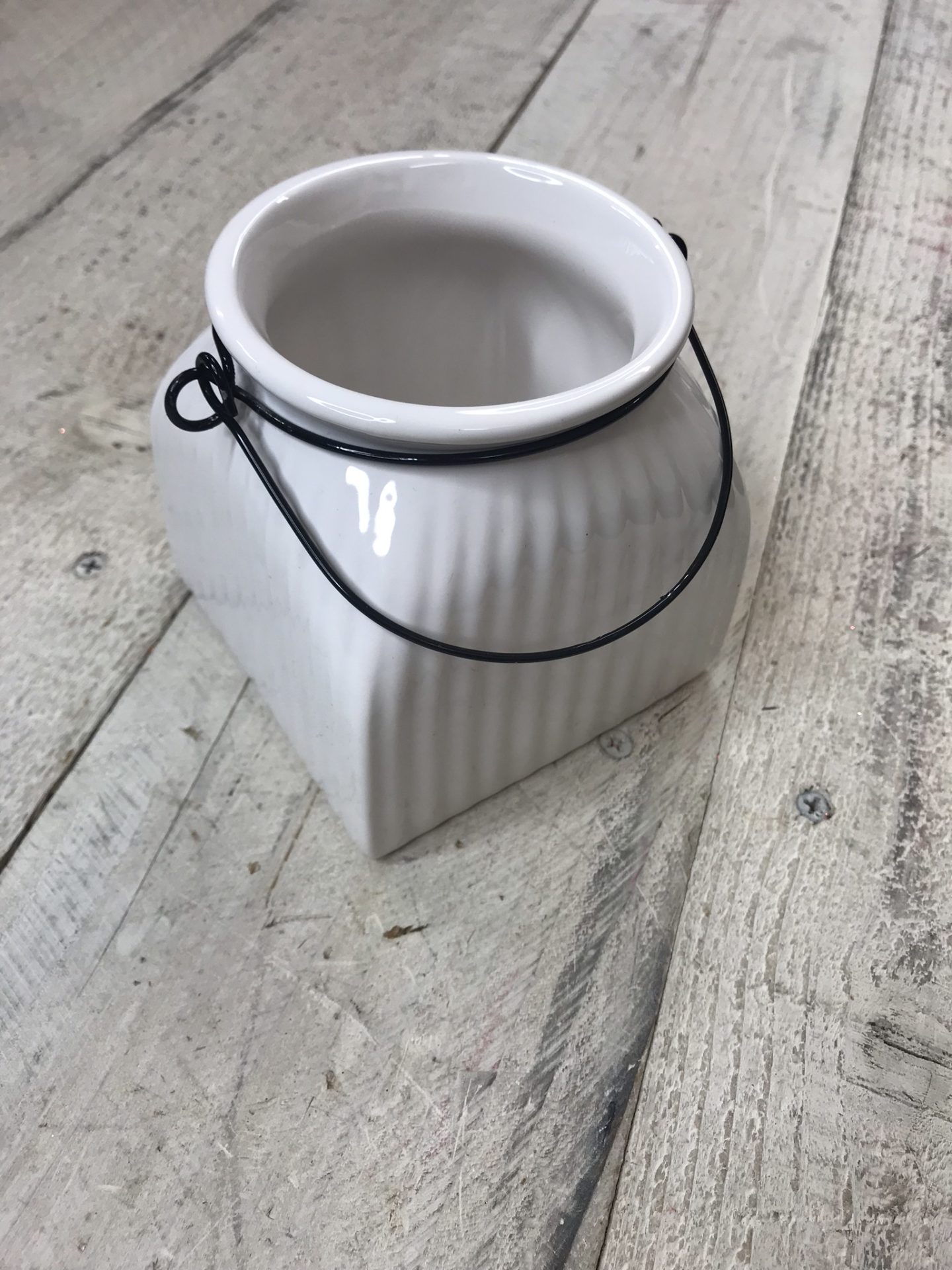 Small Square Jar with Handle - Kelea's Florals