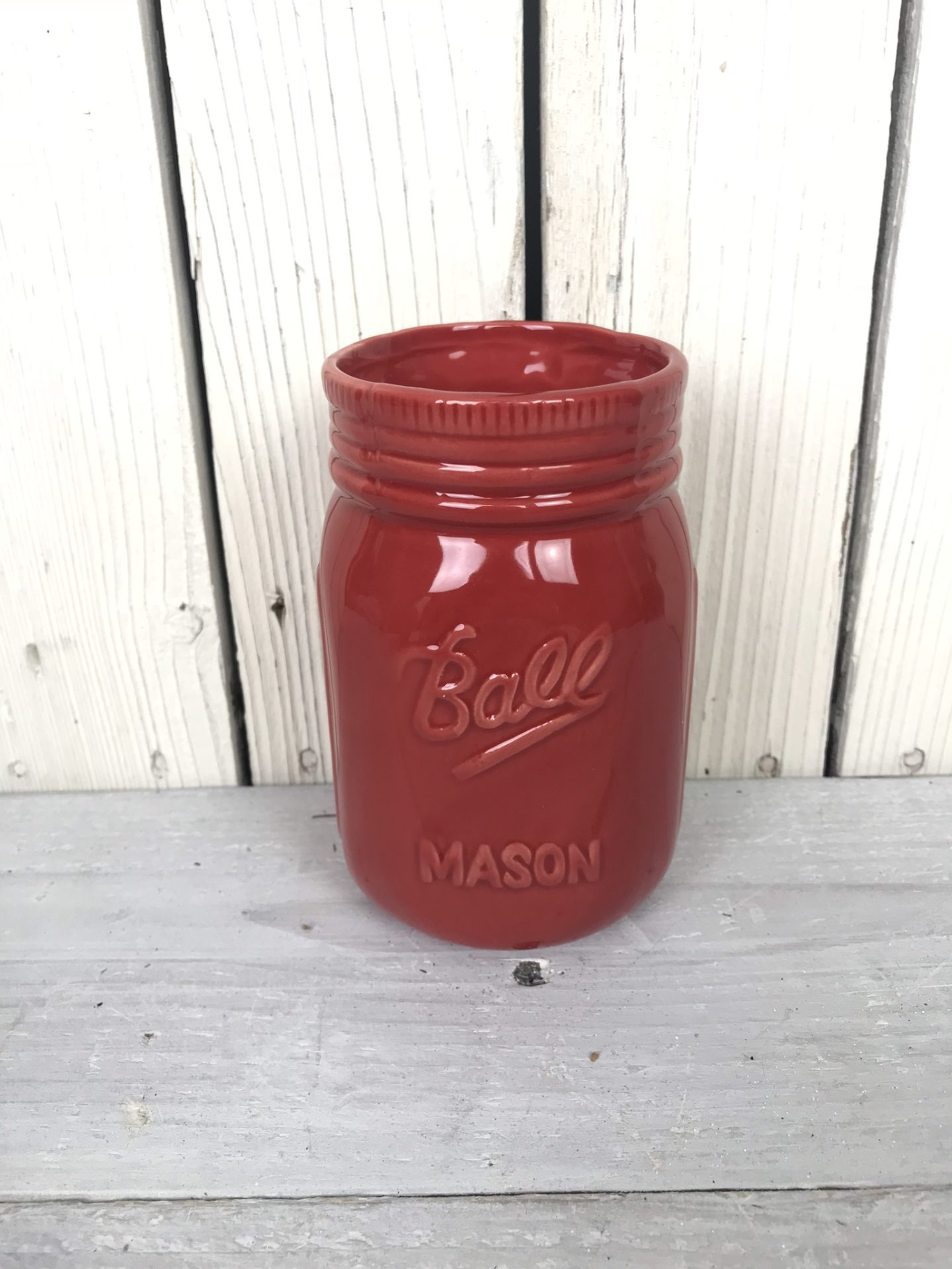 Small Red Mason Jar - Kelea's Florals