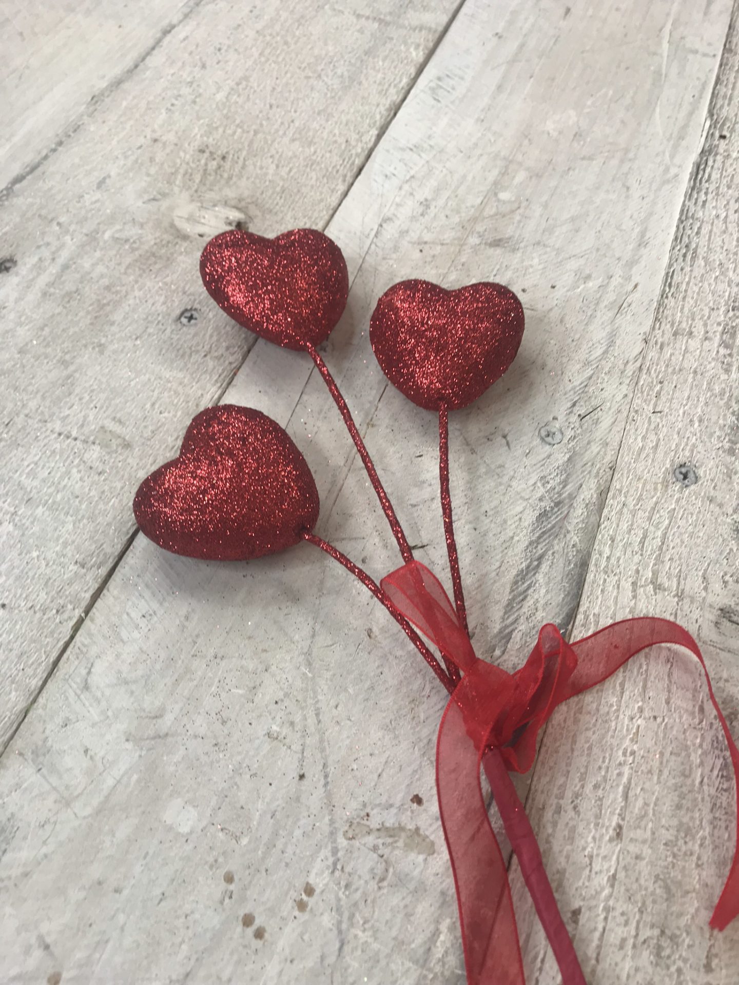 13" Glitter Heart Pick - Kelea's Florals