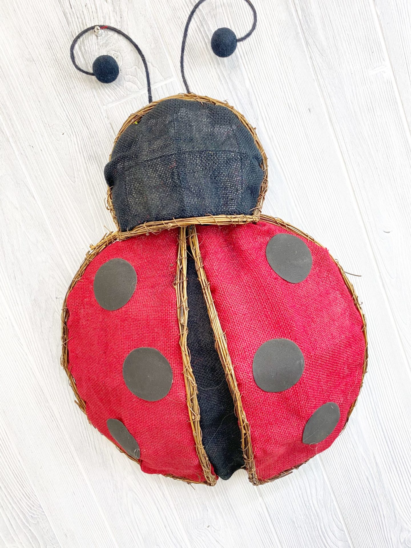 Twig Burlap Ladybug Base - Kelea's Florals