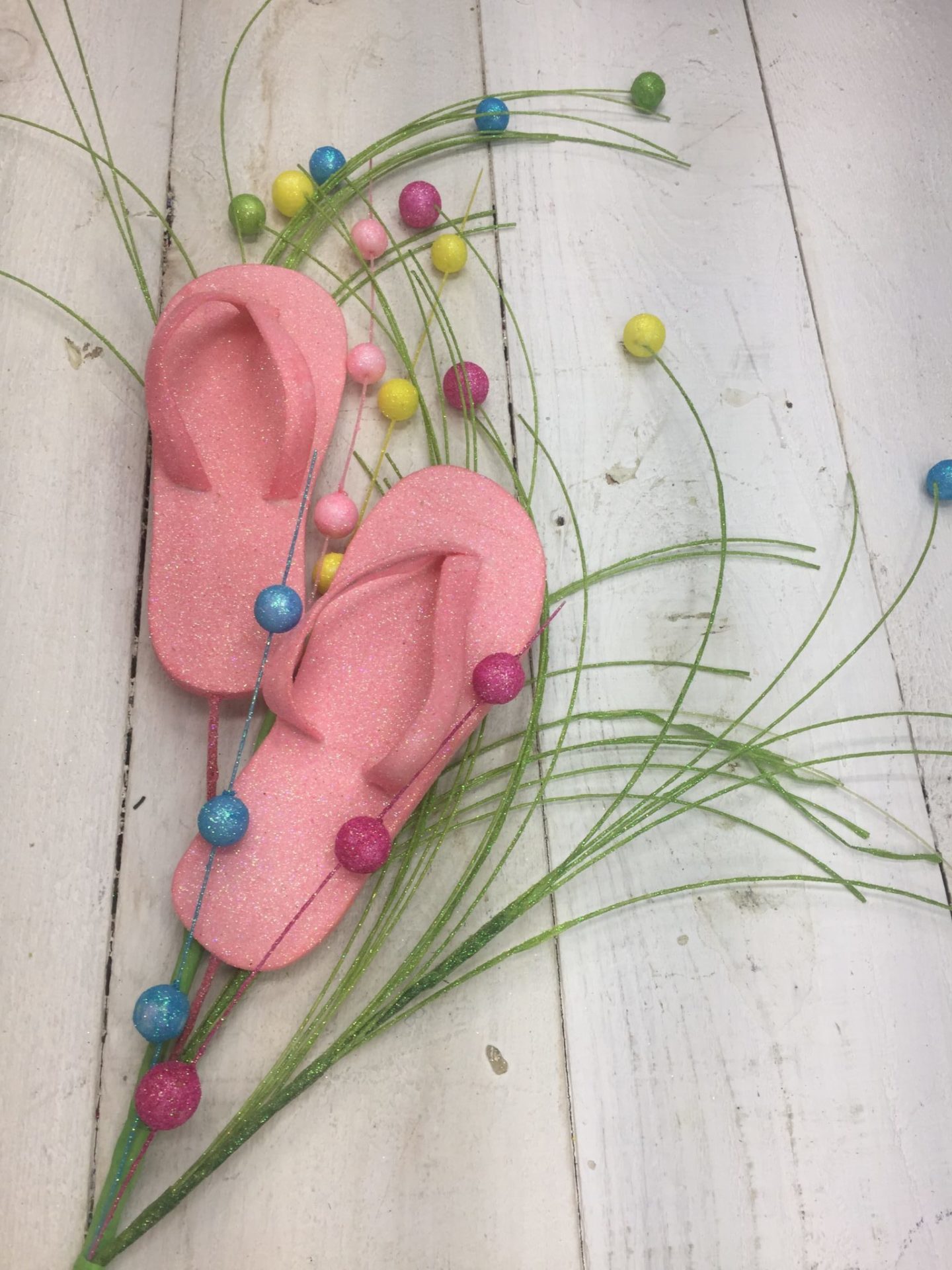 PINK GLITTER FLIP FLOP - Kelea's Florals