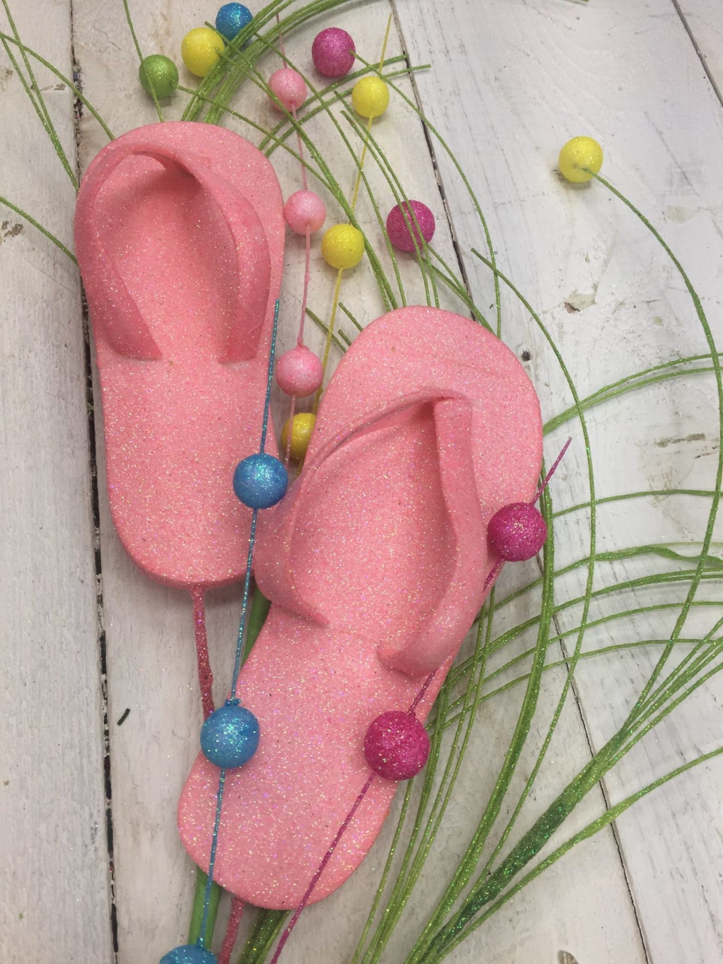PINK GLITTER FLIP FLOP - Kelea's Florals