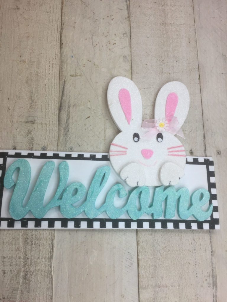 Welcome Bunny Sign - Kelea's Florals