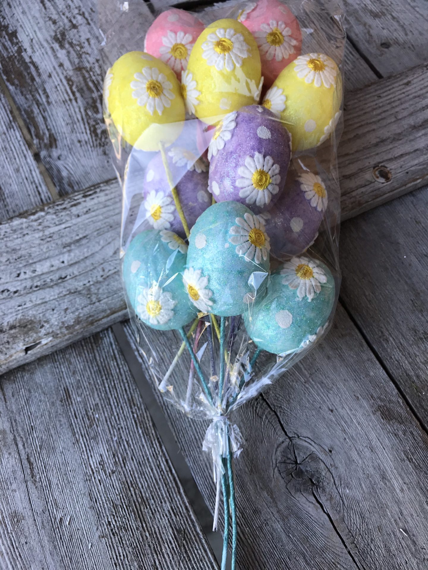 12" Floral Daisy Egg Pick 12 PER BAG - Kelea's Florals