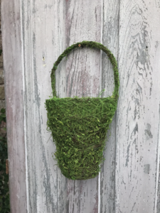 Moss covered Grapevine Wall Basket - Kelea's Florals