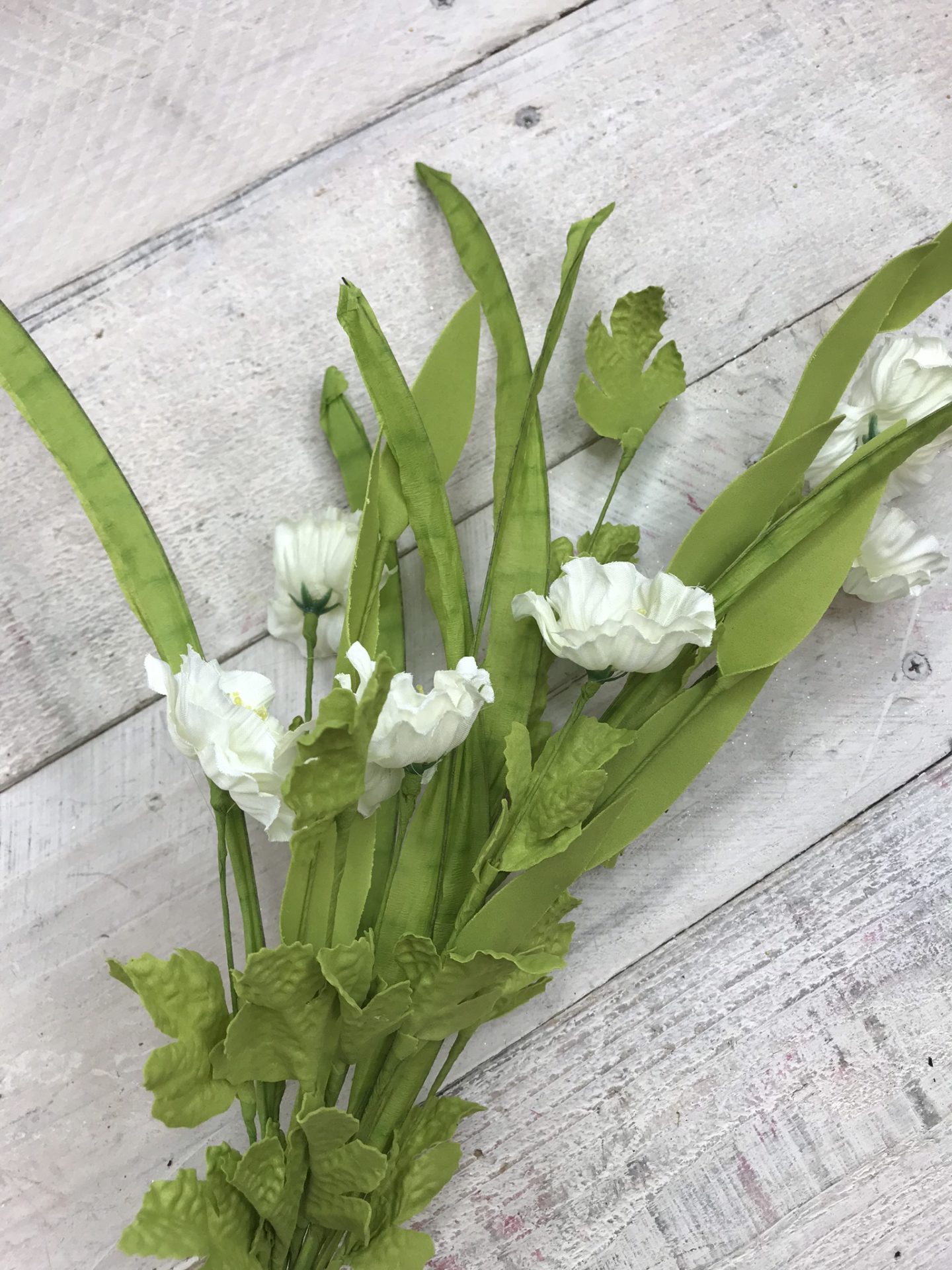 23" White Poppy Pick - Kelea's Florals