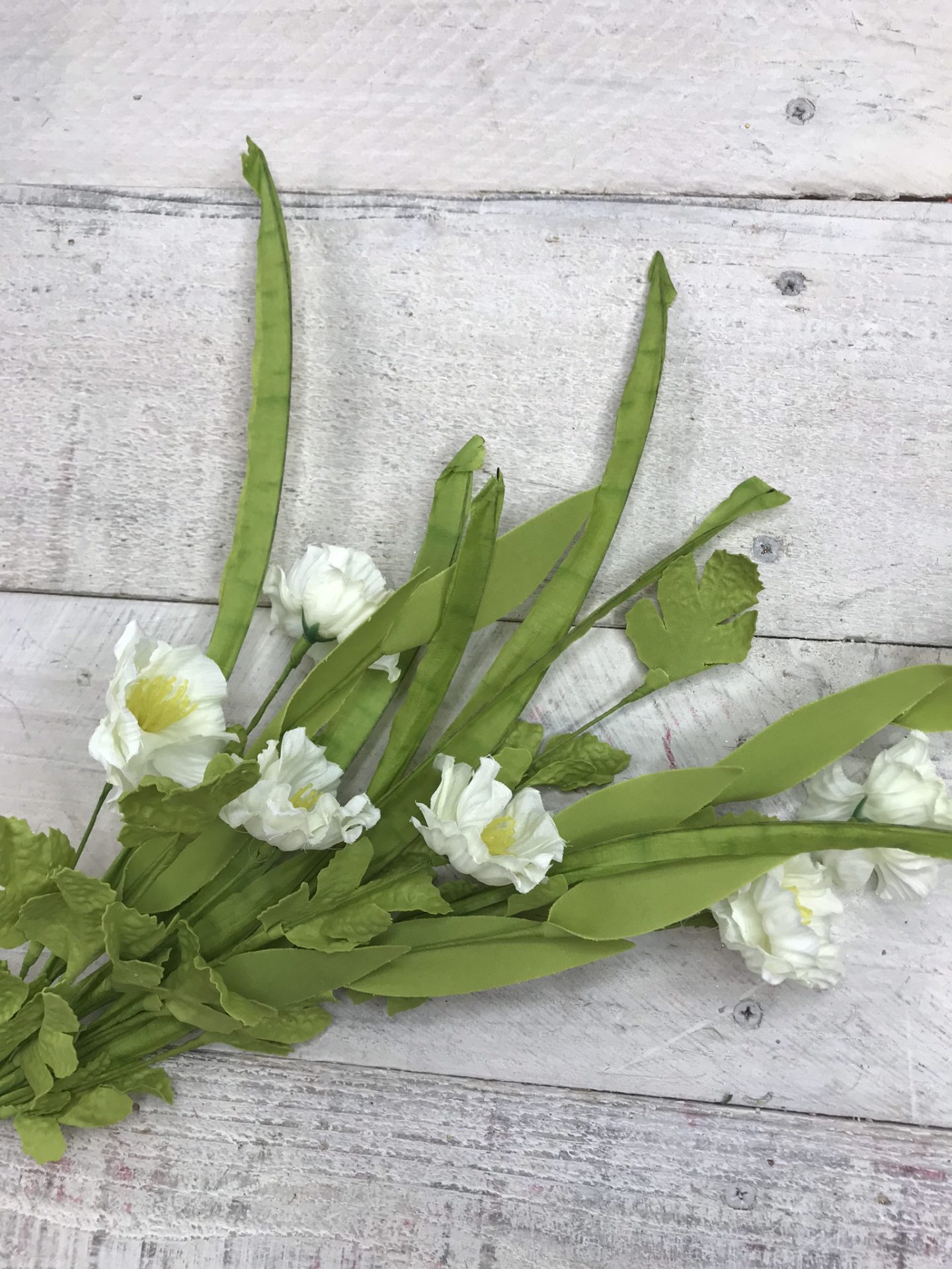 23" White Poppy Pick - Kelea's Florals