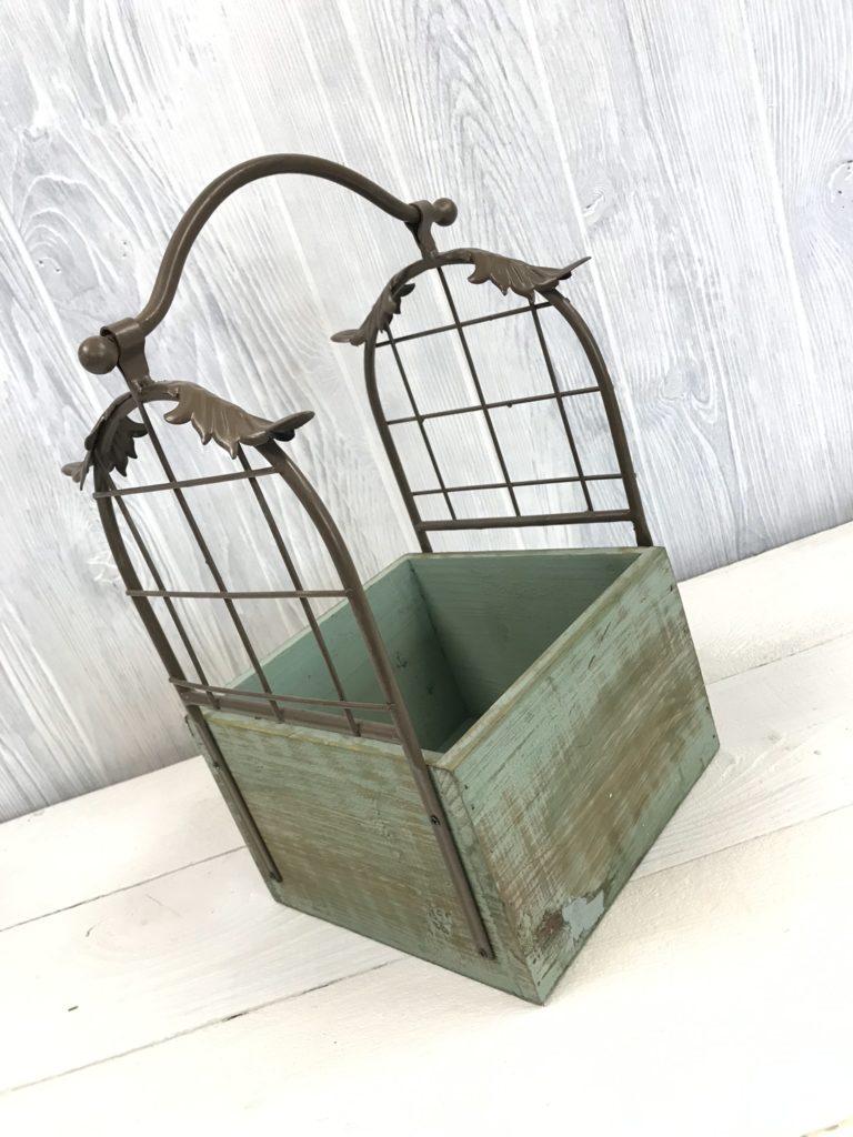 Small Square Green Trellis Planter Box - Kelea's Florals