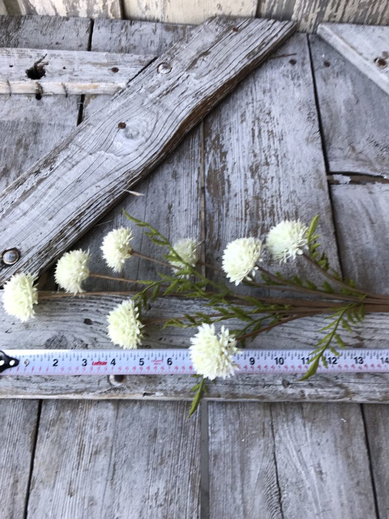 28" Cream Safflower Stem - Kelea's Florals