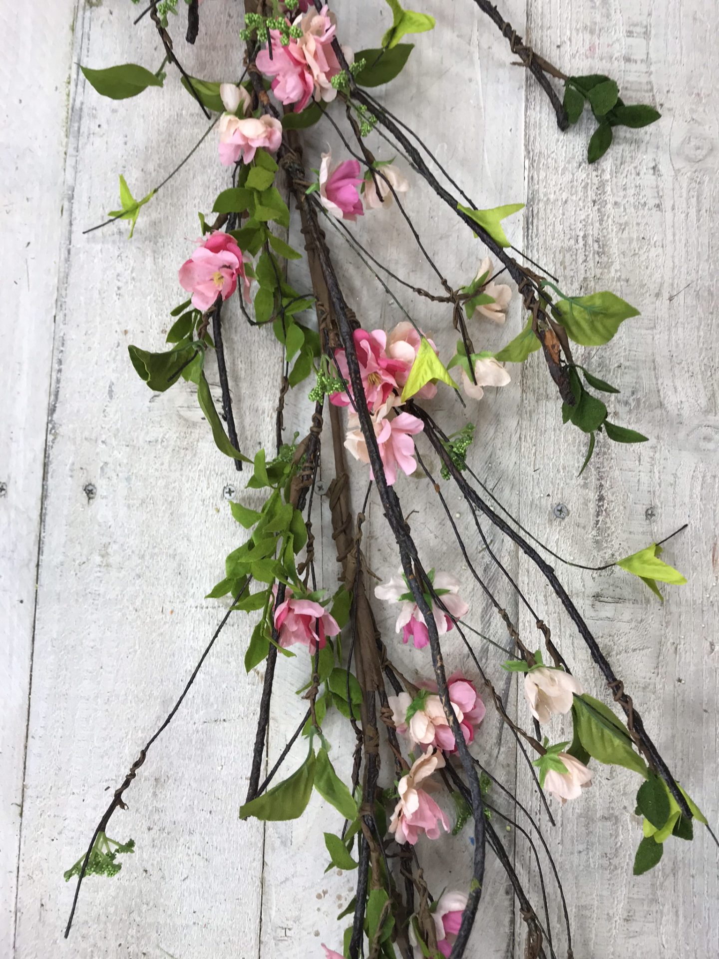 Pink Flower Leaves Garland - Kelea's Florals