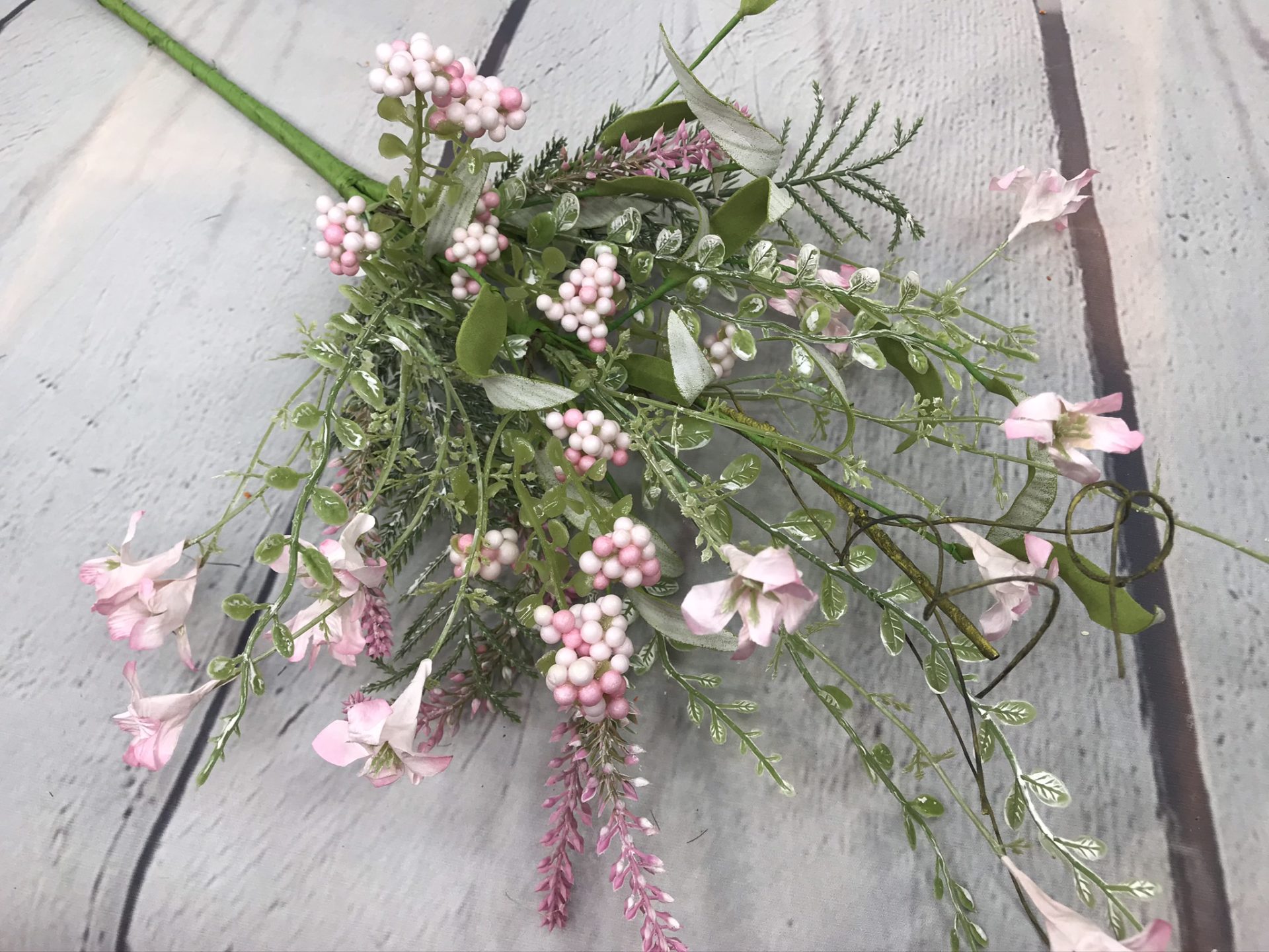 Pink Flower & Berry Stem - Kelea's Florals