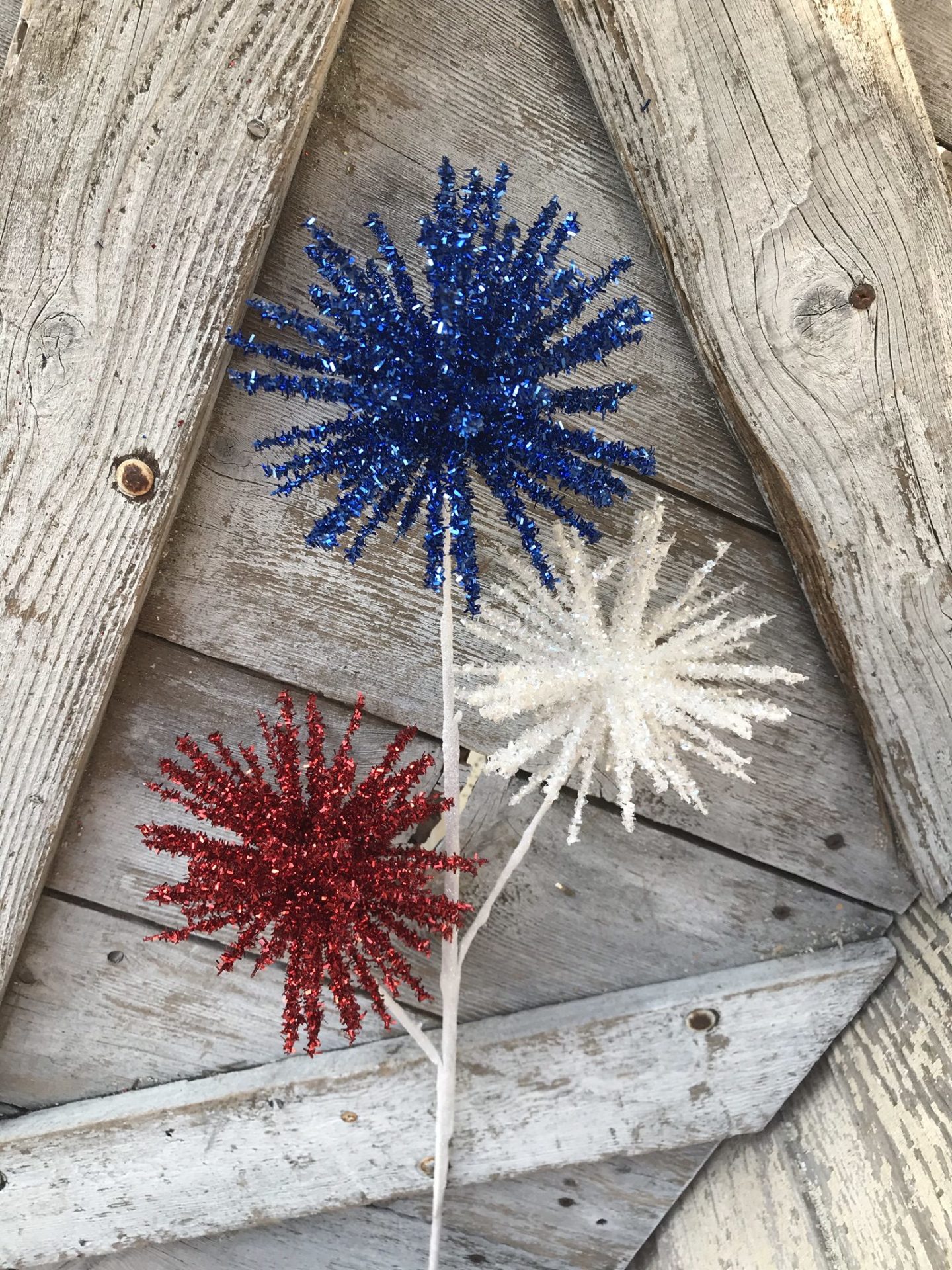 Patriotic Firework Ball Stem - Kelea's Florals