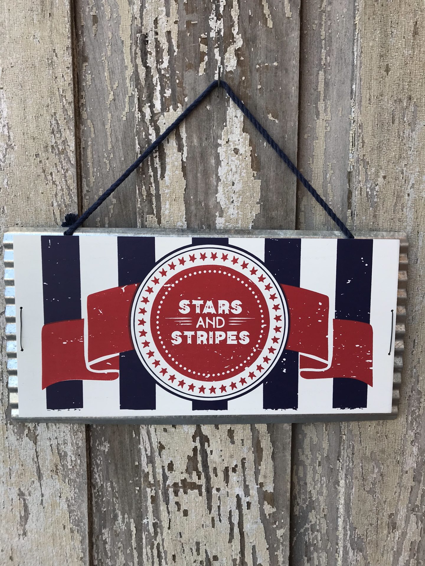 Stars and Stripes metal sign - Kelea's Florals