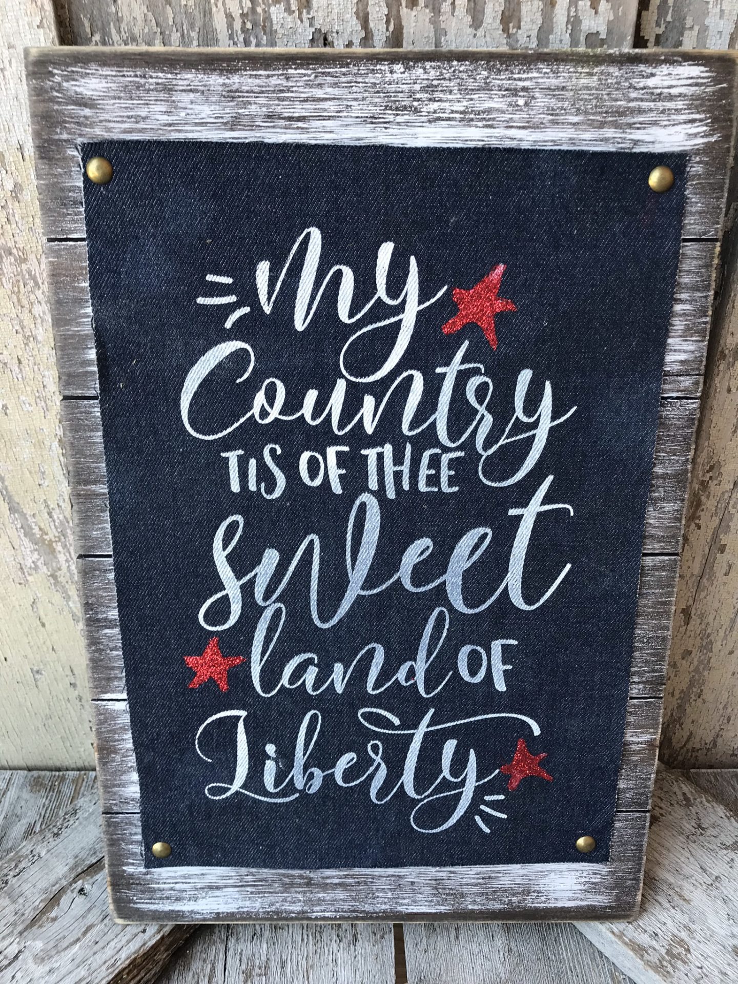 My Country wood sign - Kelea's Florals
