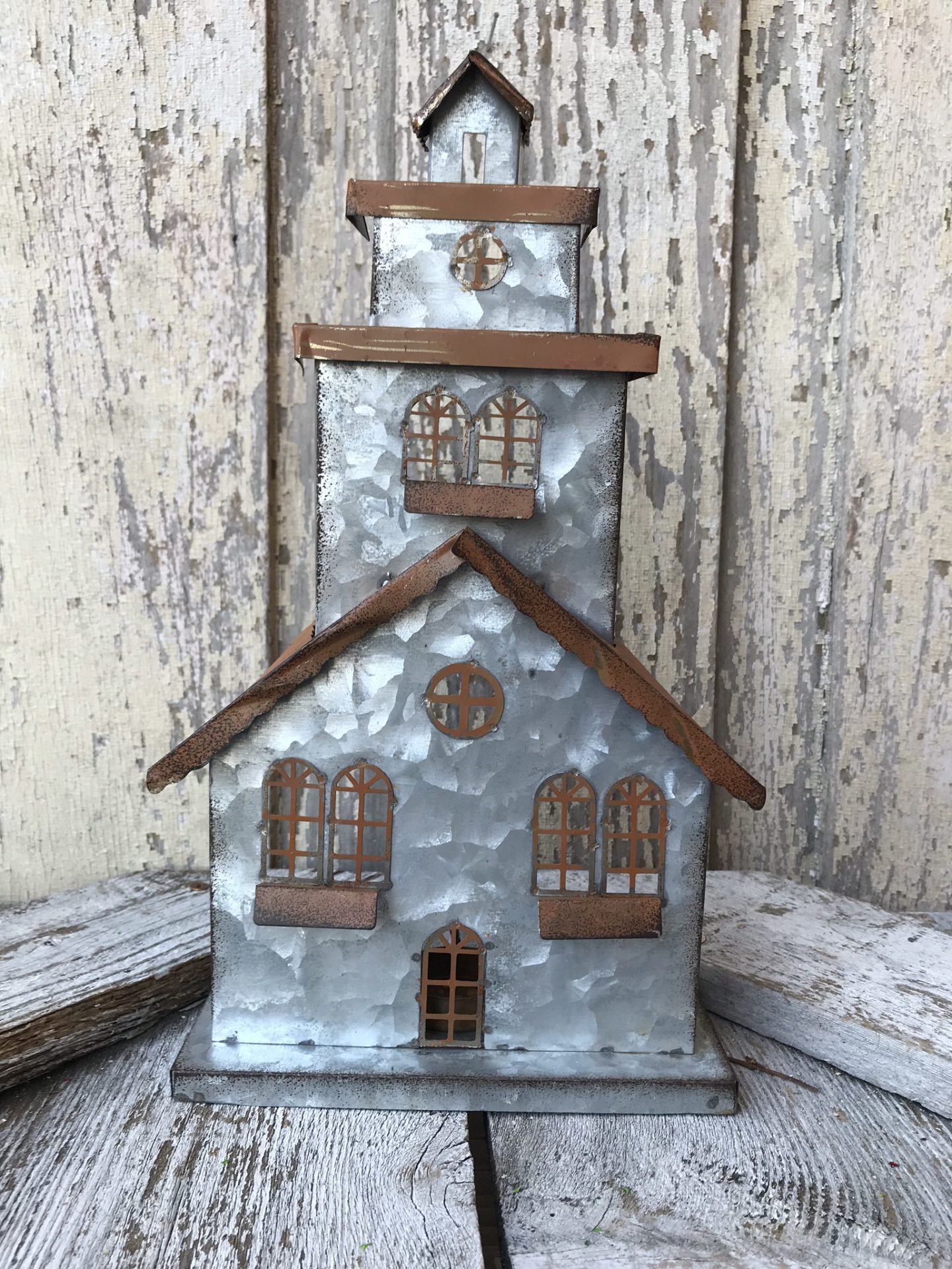 Rustic Galvanized Metal House - Kelea's Florals