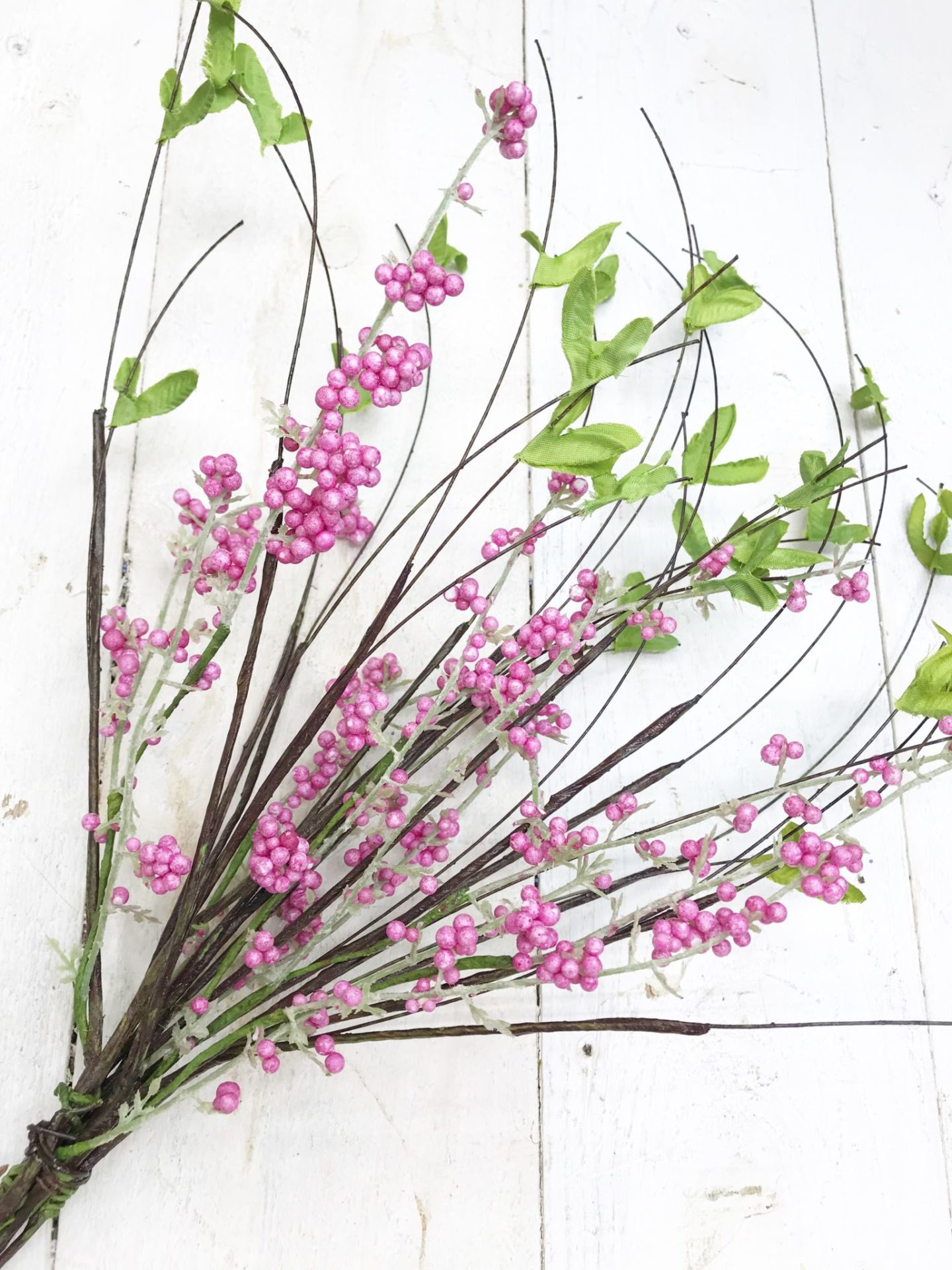 21in Pink Twig and Sprigs Bush - Kelea's Florals