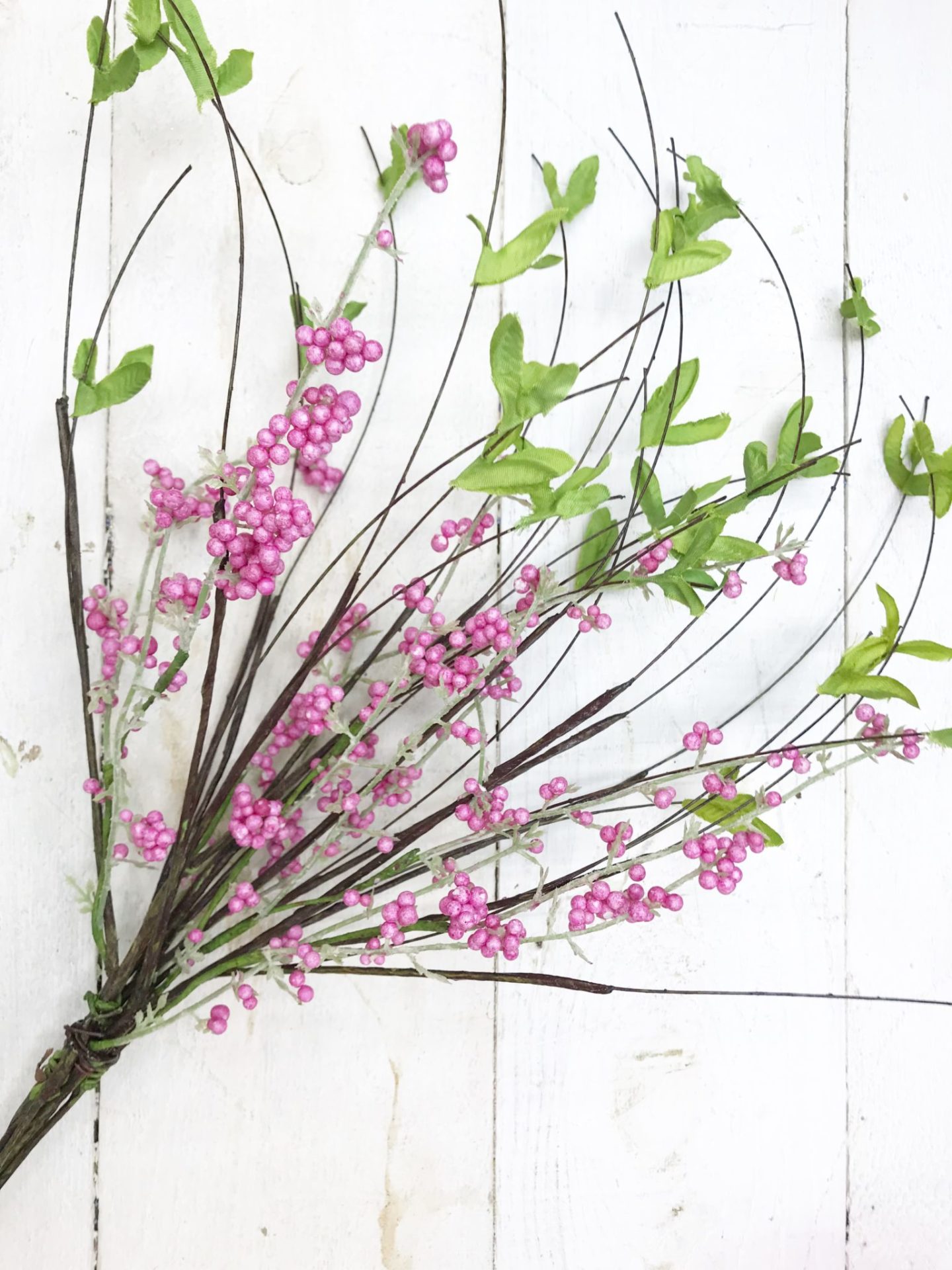 21in Pink Twig and Sprigs Bush - Kelea's Florals