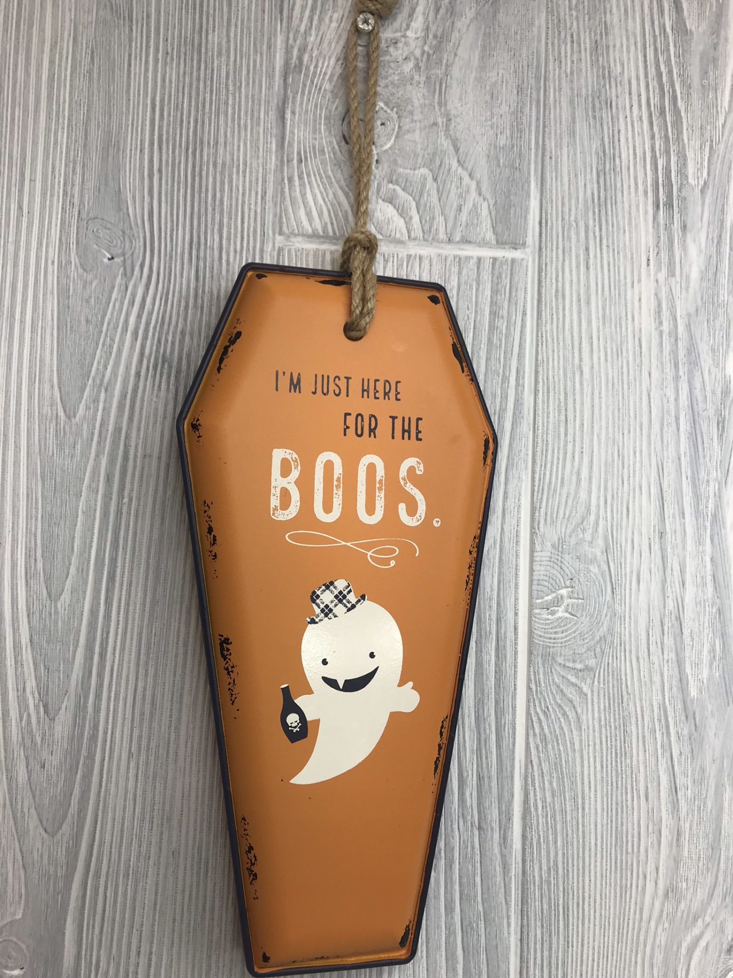 Metal Coffin Boo Sign - Kelea's Florals