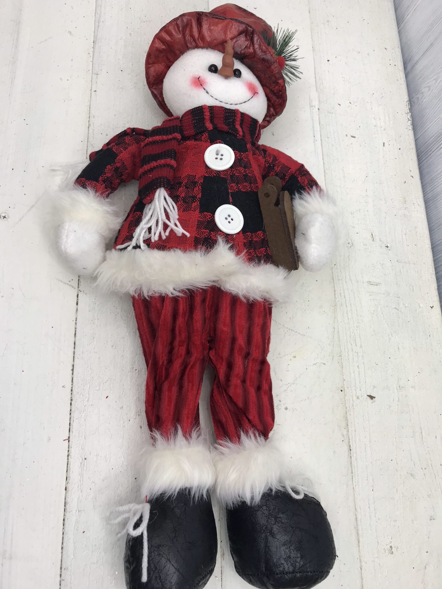 Plush Snowman with dangle legs - Kelea's Florals