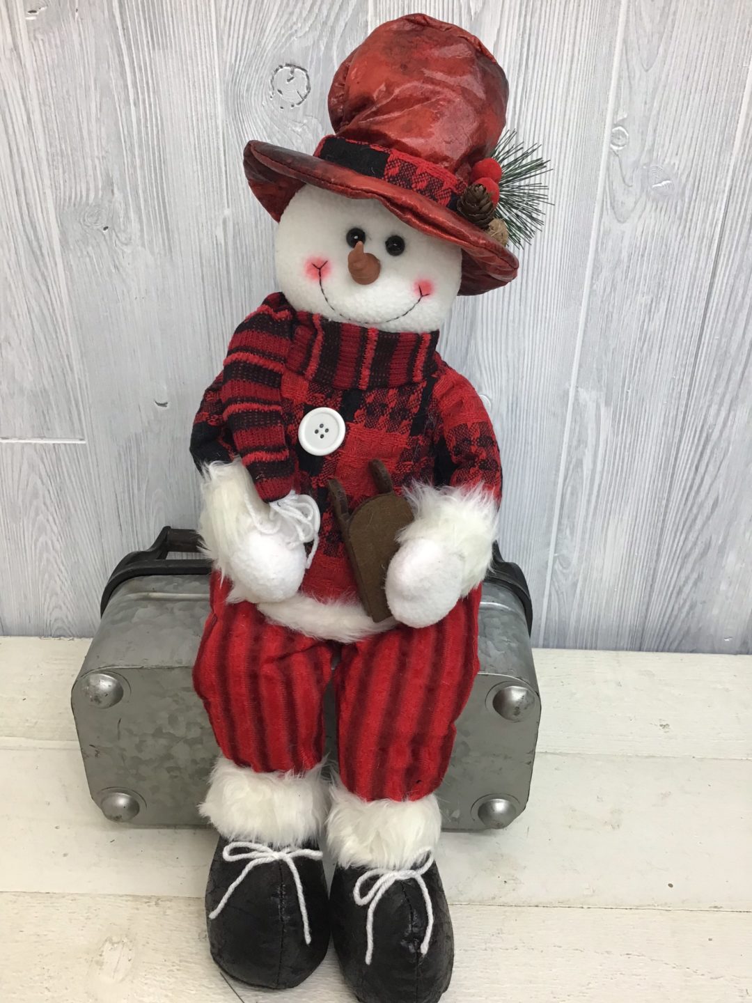 Plush Snowman with dangle legs - Kelea's Florals
