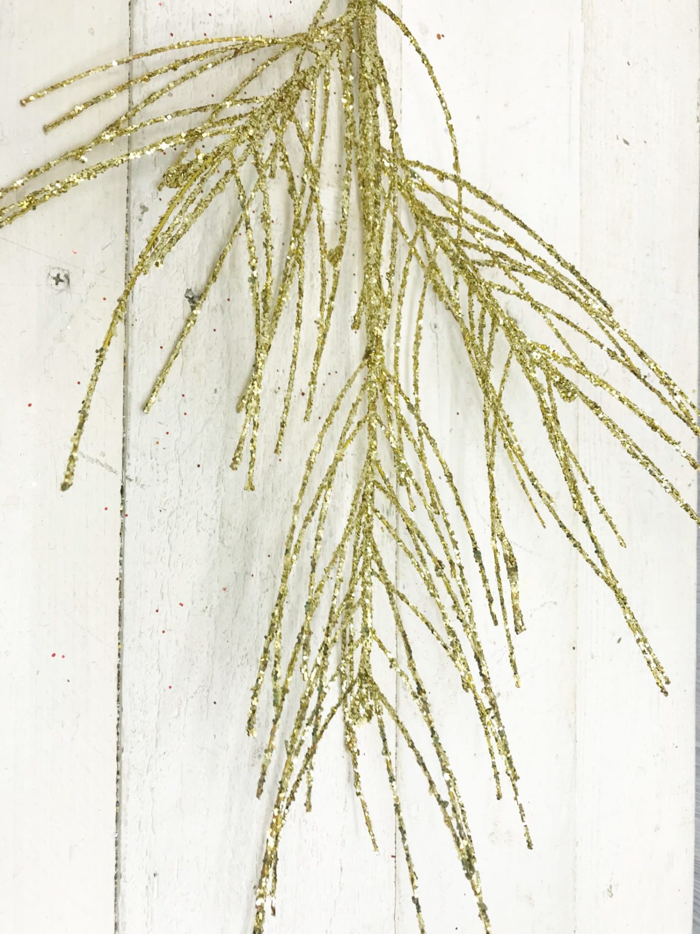 Gold Glitter Pine Stem - Kelea's Florals
