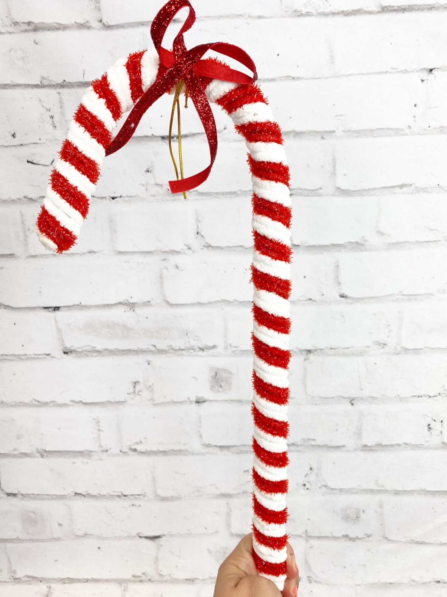 Red and White Peppermint Stick Pick - Kelea's Florals
