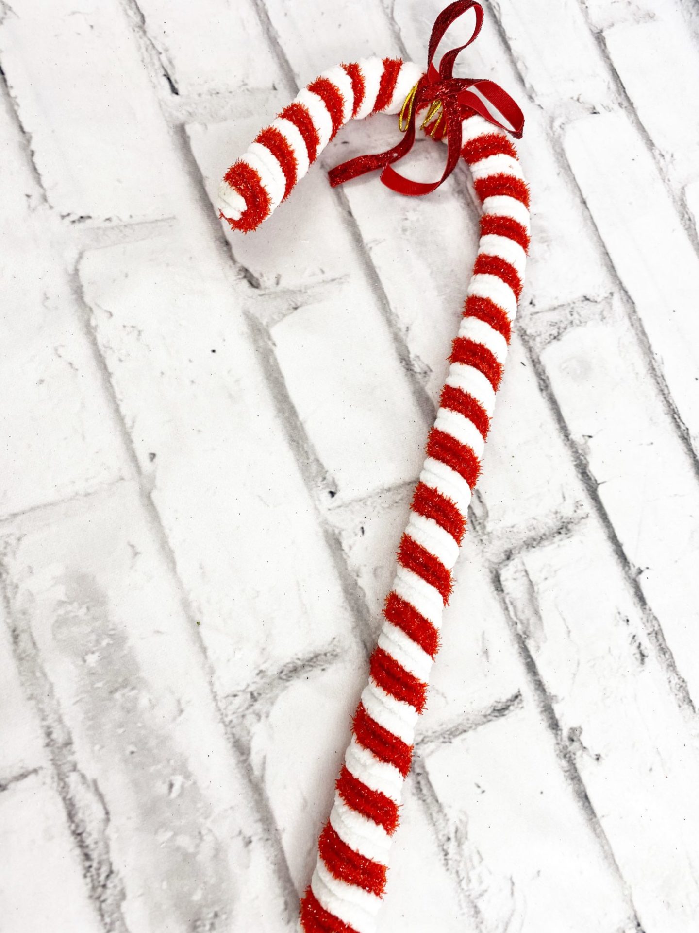 Red and White Peppermint Stick Pick - Kelea's Florals