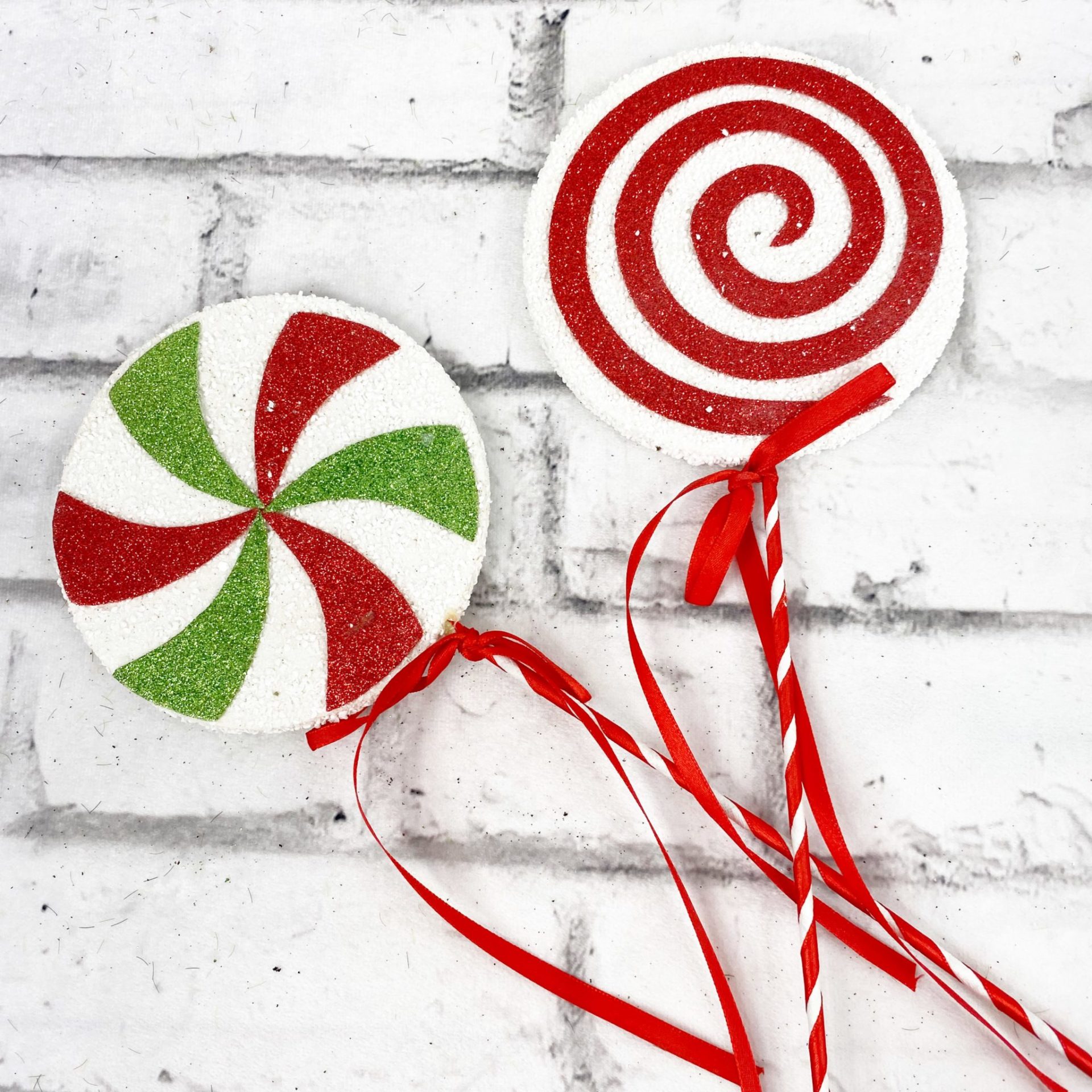 Assorted Snow Candy Pick (set of 2) - Kelea's Florals