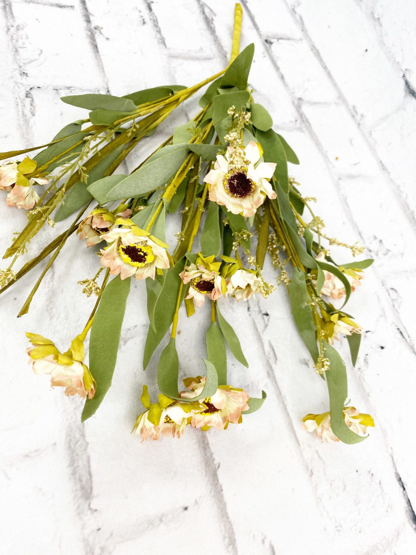 Cream Mini Sunflower Grass Bush - Kelea's Florals