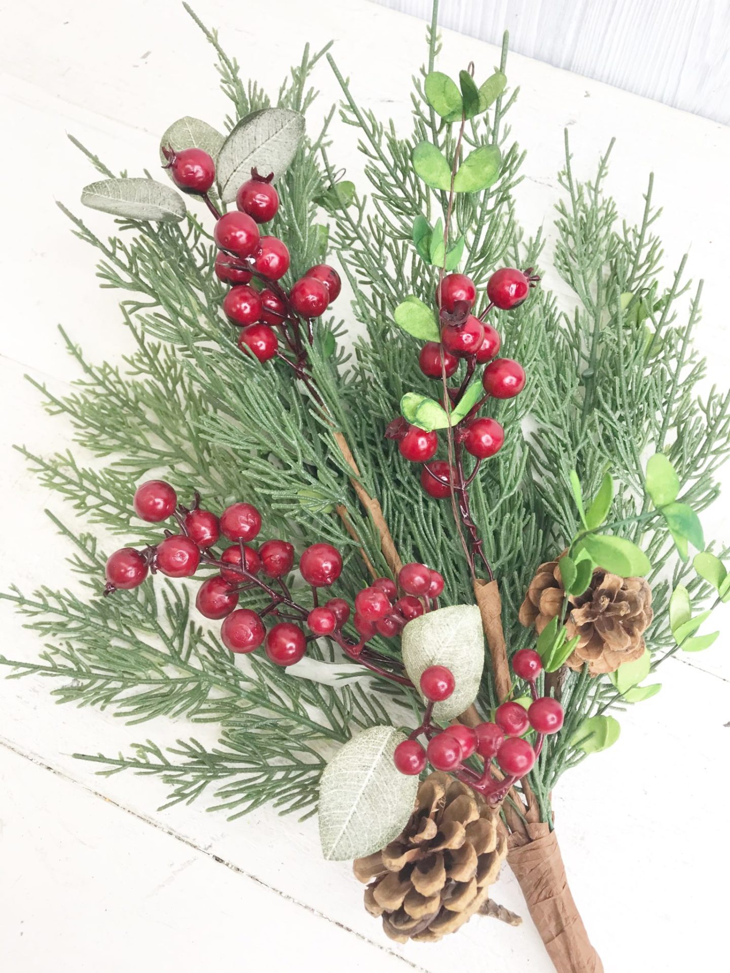 Natural Pine Cone Berry Bush - Kelea's Florals