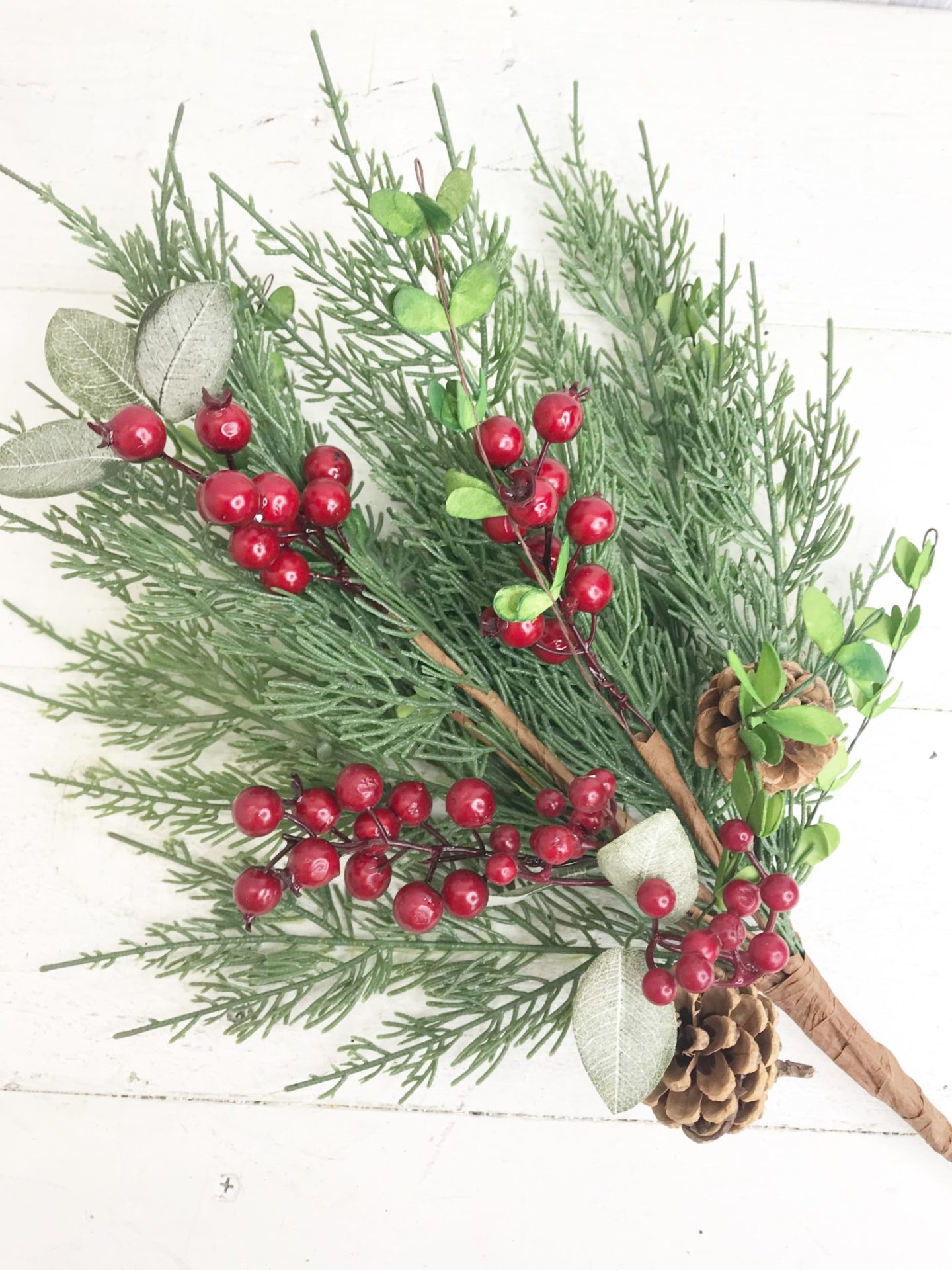 Natural Pine Cone Berry Bush - Kelea's Florals
