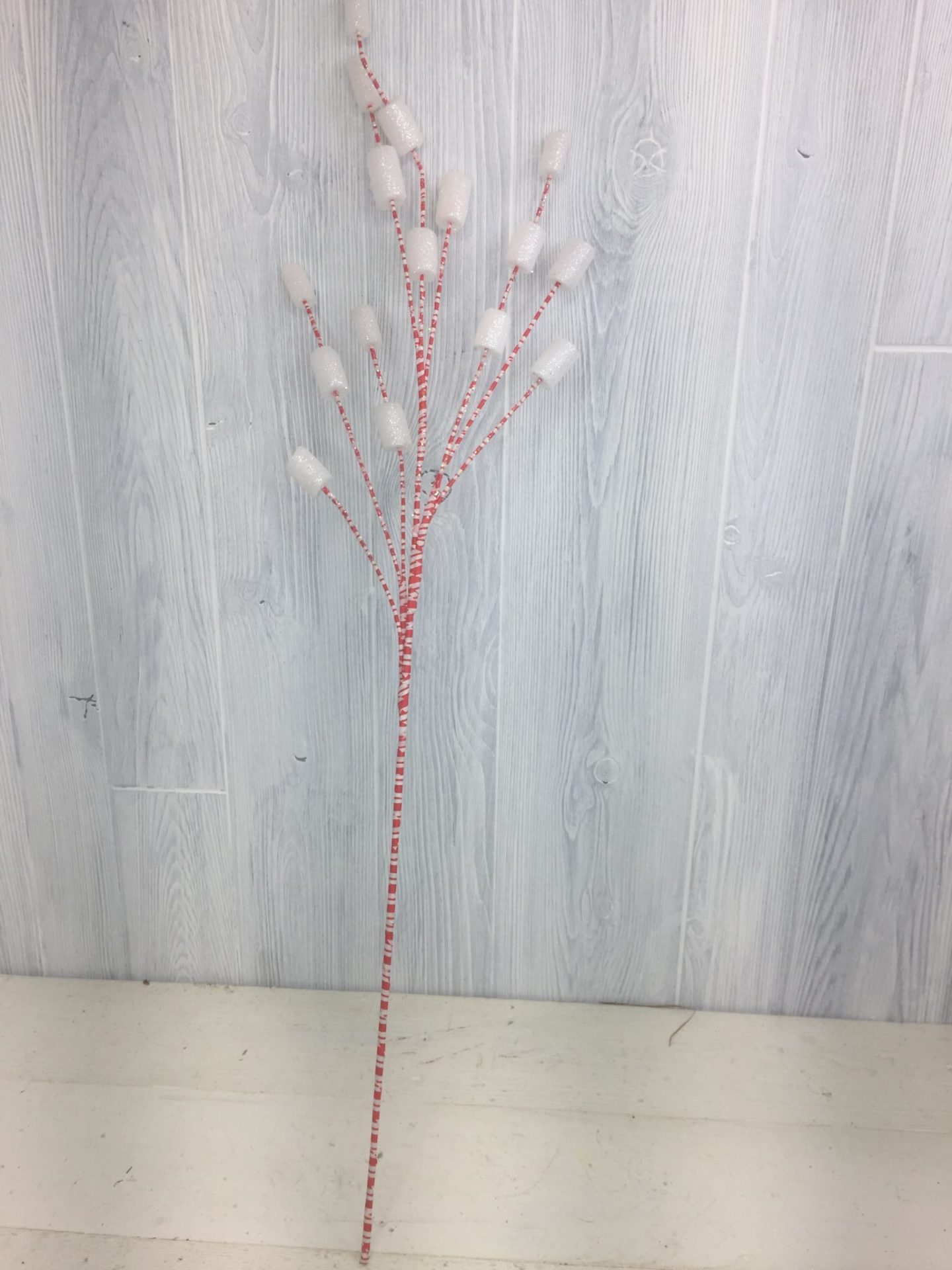 Red and White Marshmallow Stem - Kelea's Florals