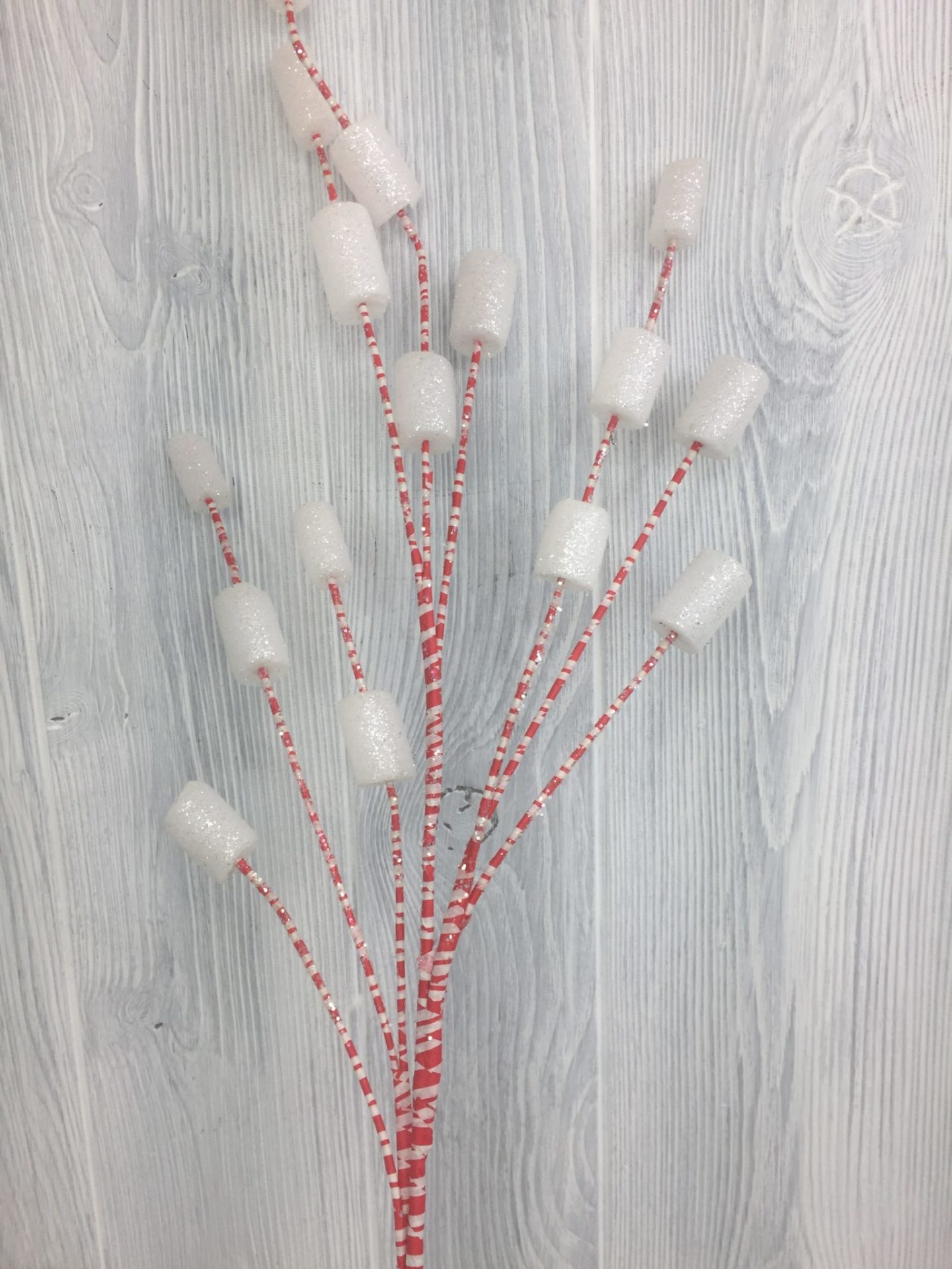 Red and White Marshmallow Stem - Kelea's Florals