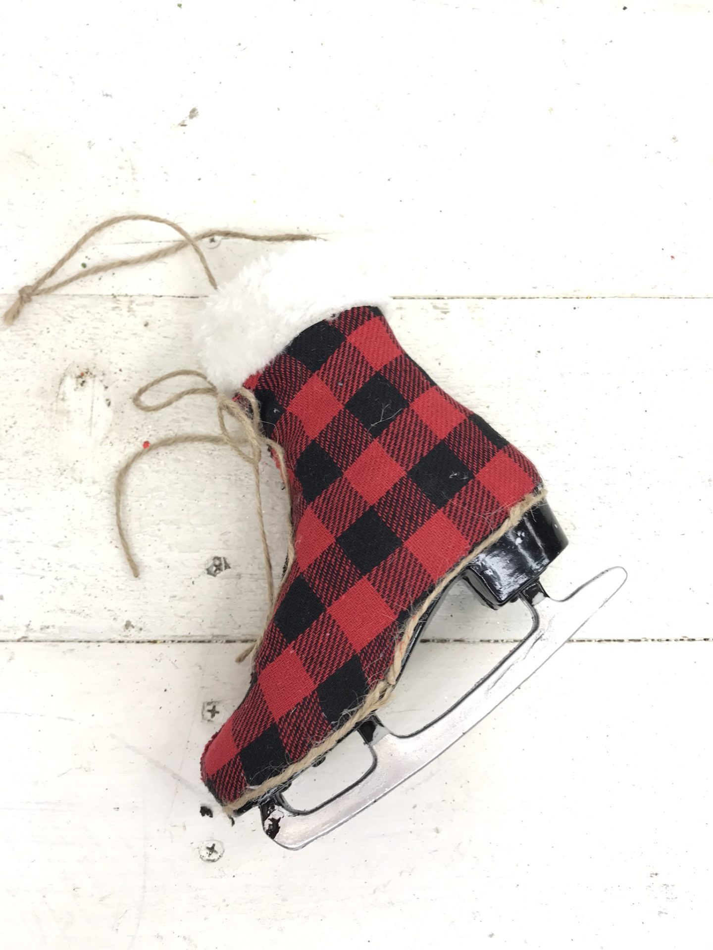 Red and Black Check Ice Skate - Kelea's Florals
