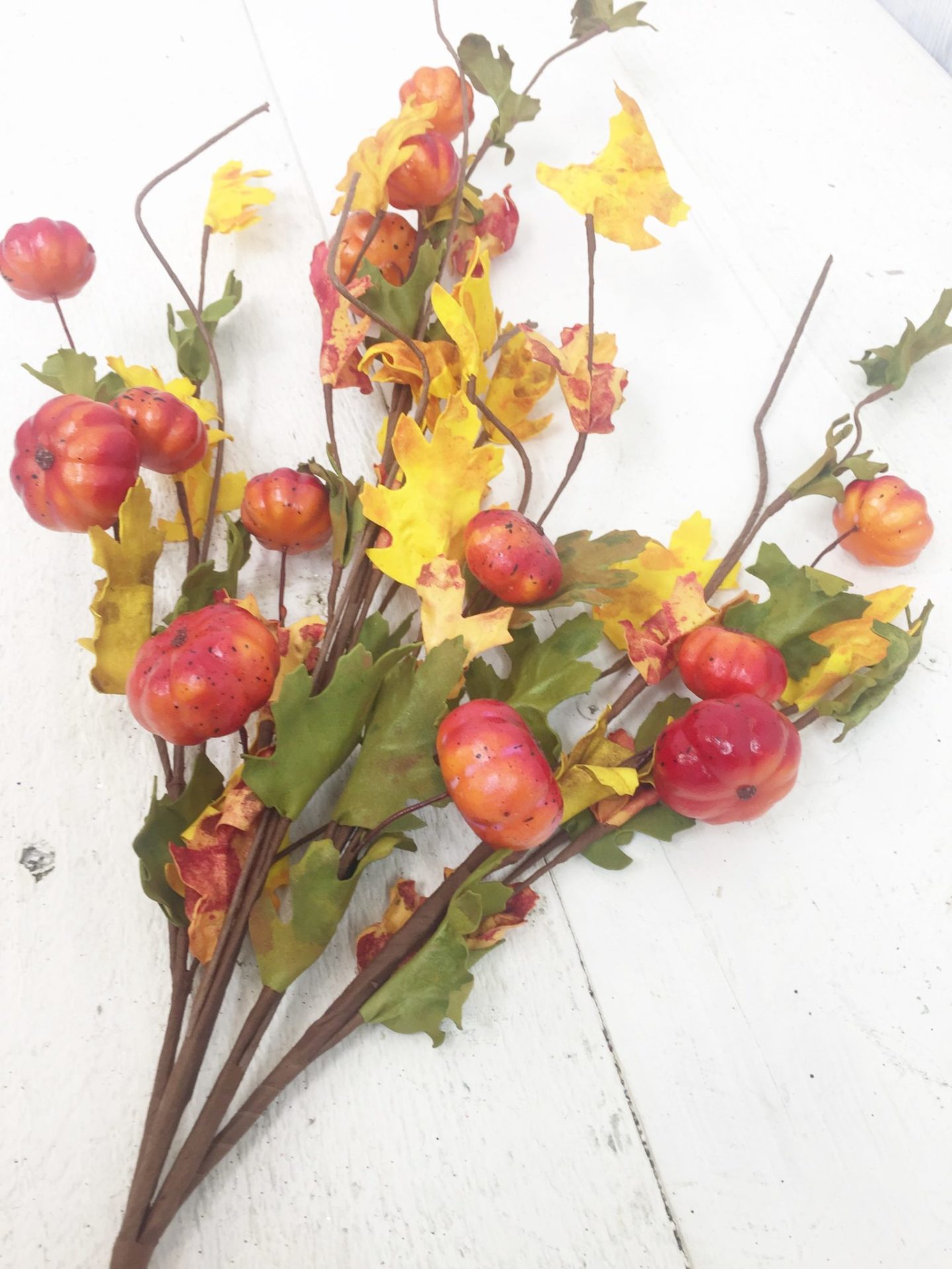 Pumpkin with Oak Leaves Bush - Kelea's Florals