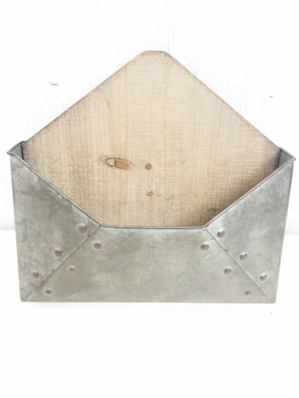 Metal and Wood Envelope wall pocket - Kelea's Florals