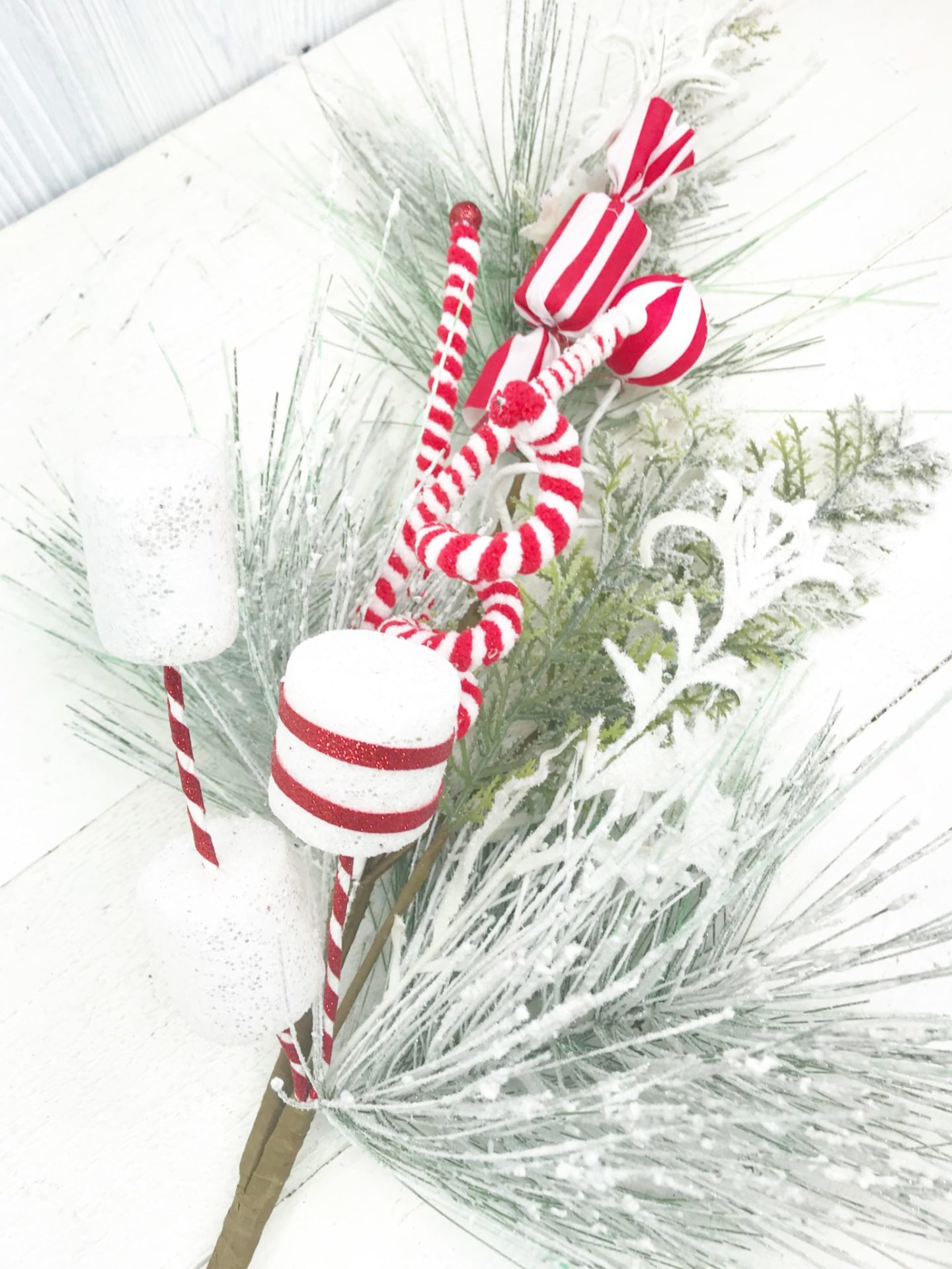 Christmas Candy Pine Stem - Kelea's Florals