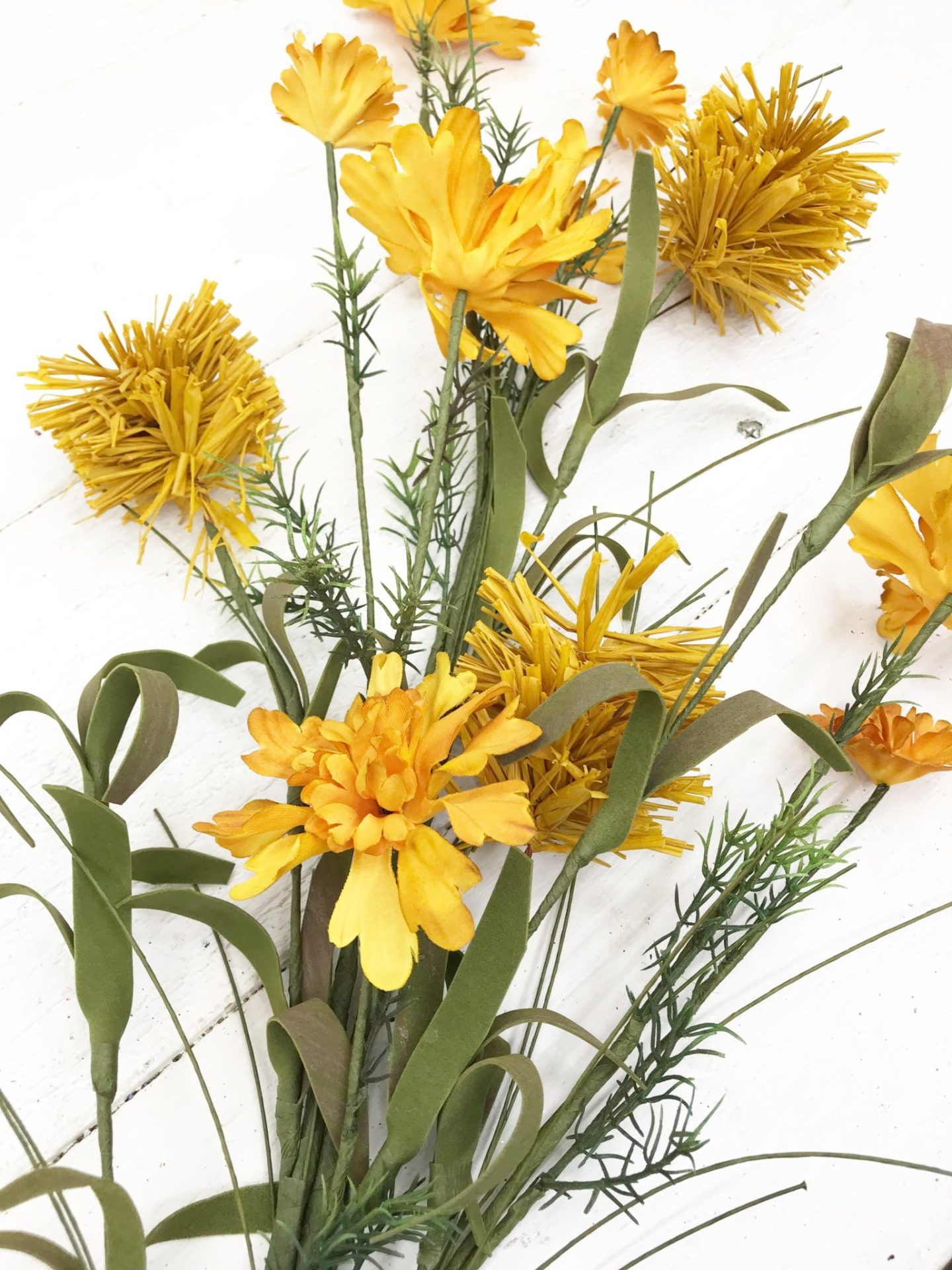 Muster Yellow Fall wild flower Stem - Kelea's Florals