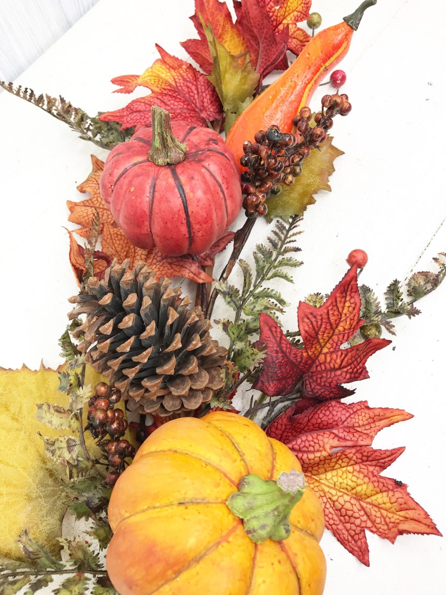 Pumpkin and fall leaf stem - Kelea's Florals