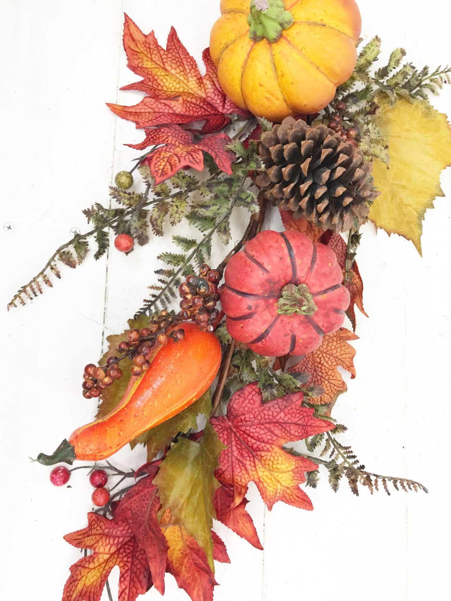 Pumpkin and fall leaf stem - Kelea's Florals