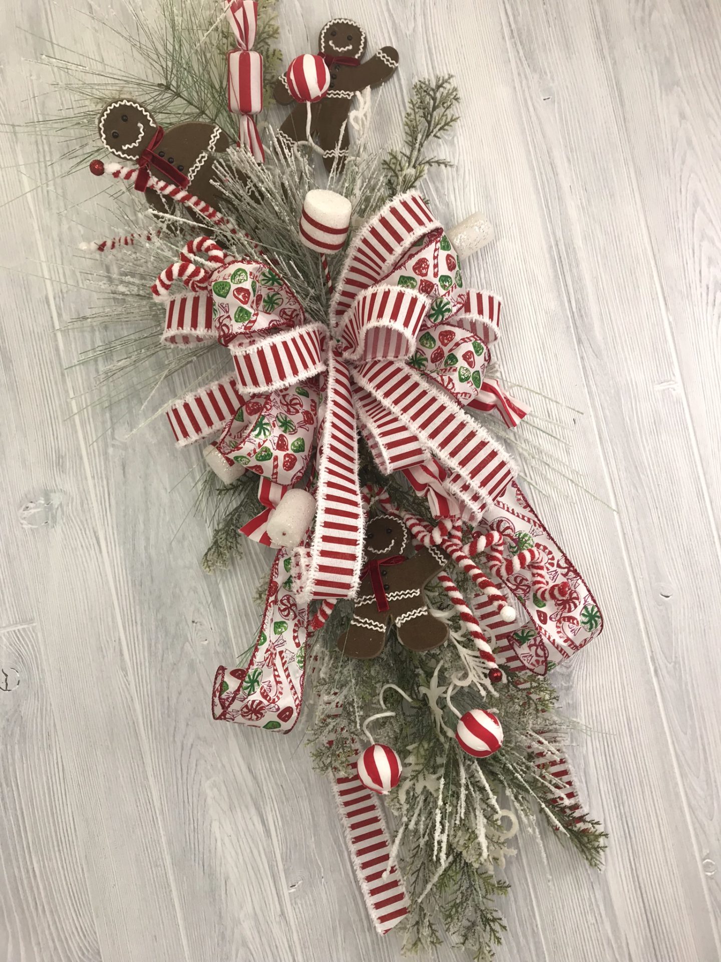Christmas Candy Cane Simple Swag Kit - Kelea's Florals