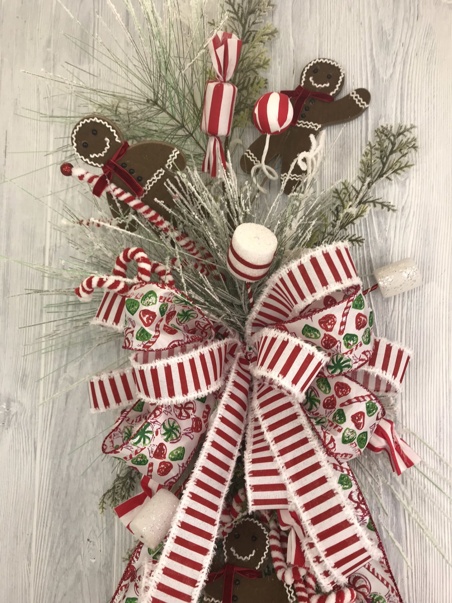 Christmas Candy Cane Simple Swag Kit - Kelea's Florals