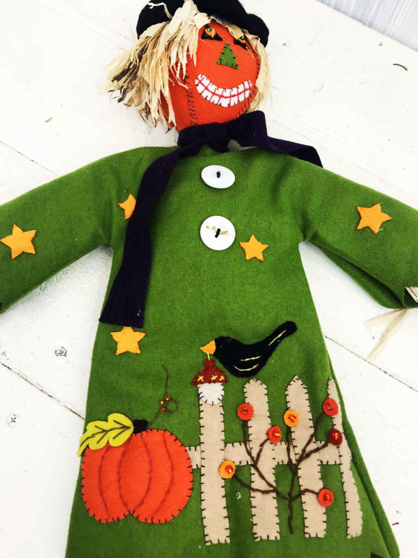 Green Plush Scarecrow - Kelea's Florals