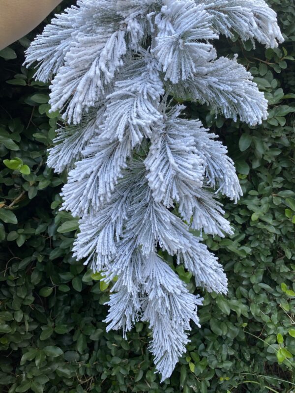 Flocked Fairmont Pine Swag - Kelea's Florals