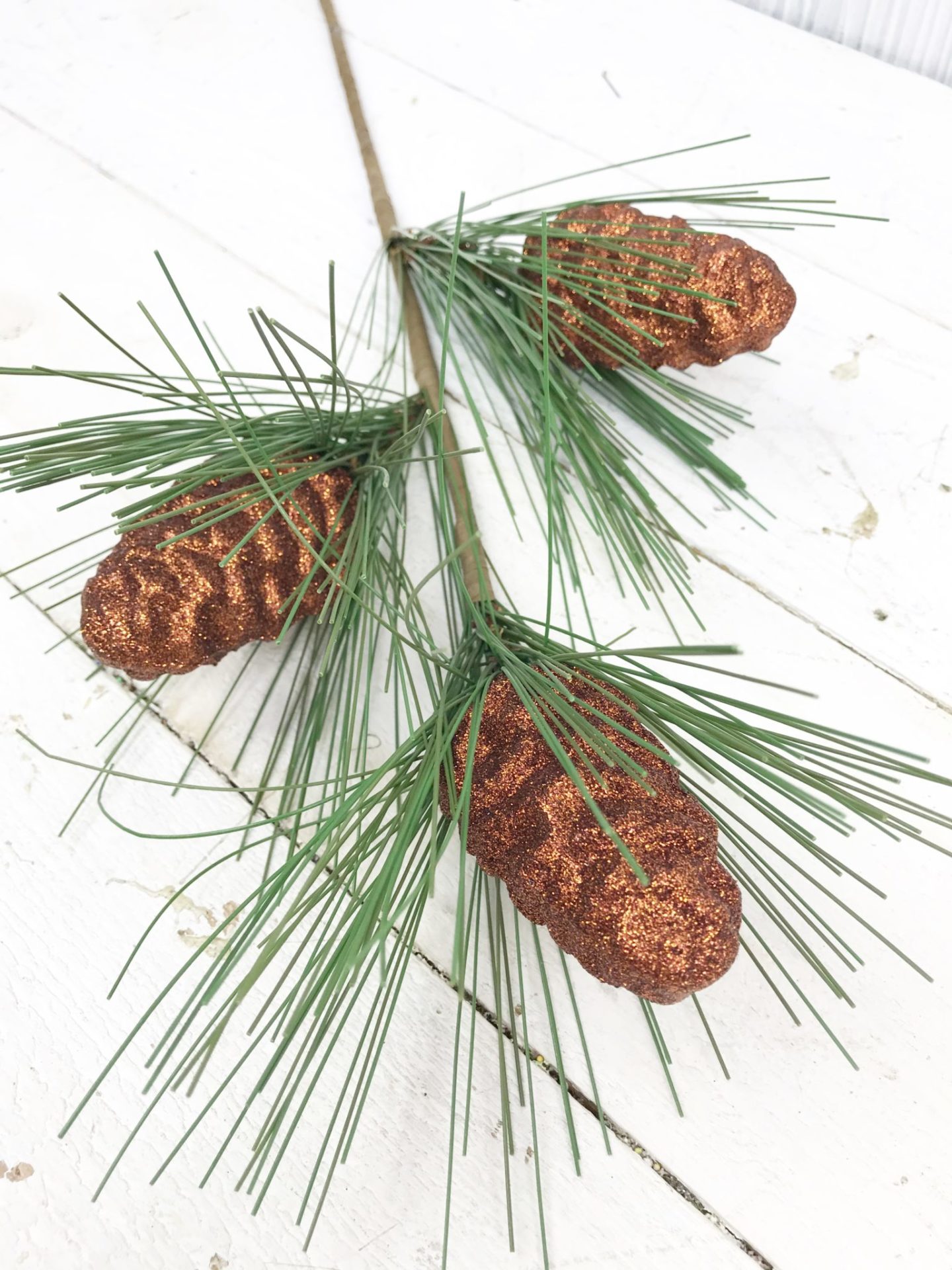 Pine and Copper Pine Cone Stem - Kelea's Florals