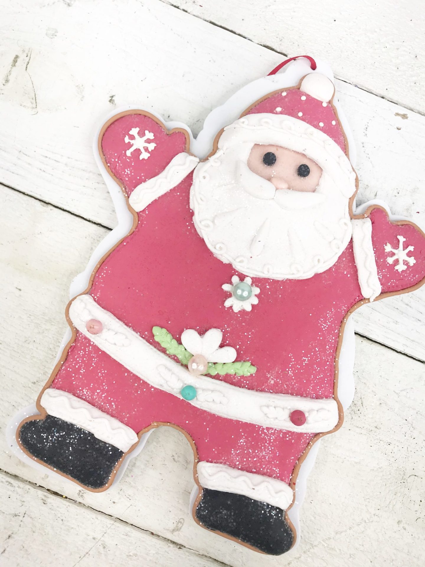 Christmas Santa Fake Cookie - Kelea's Florals
