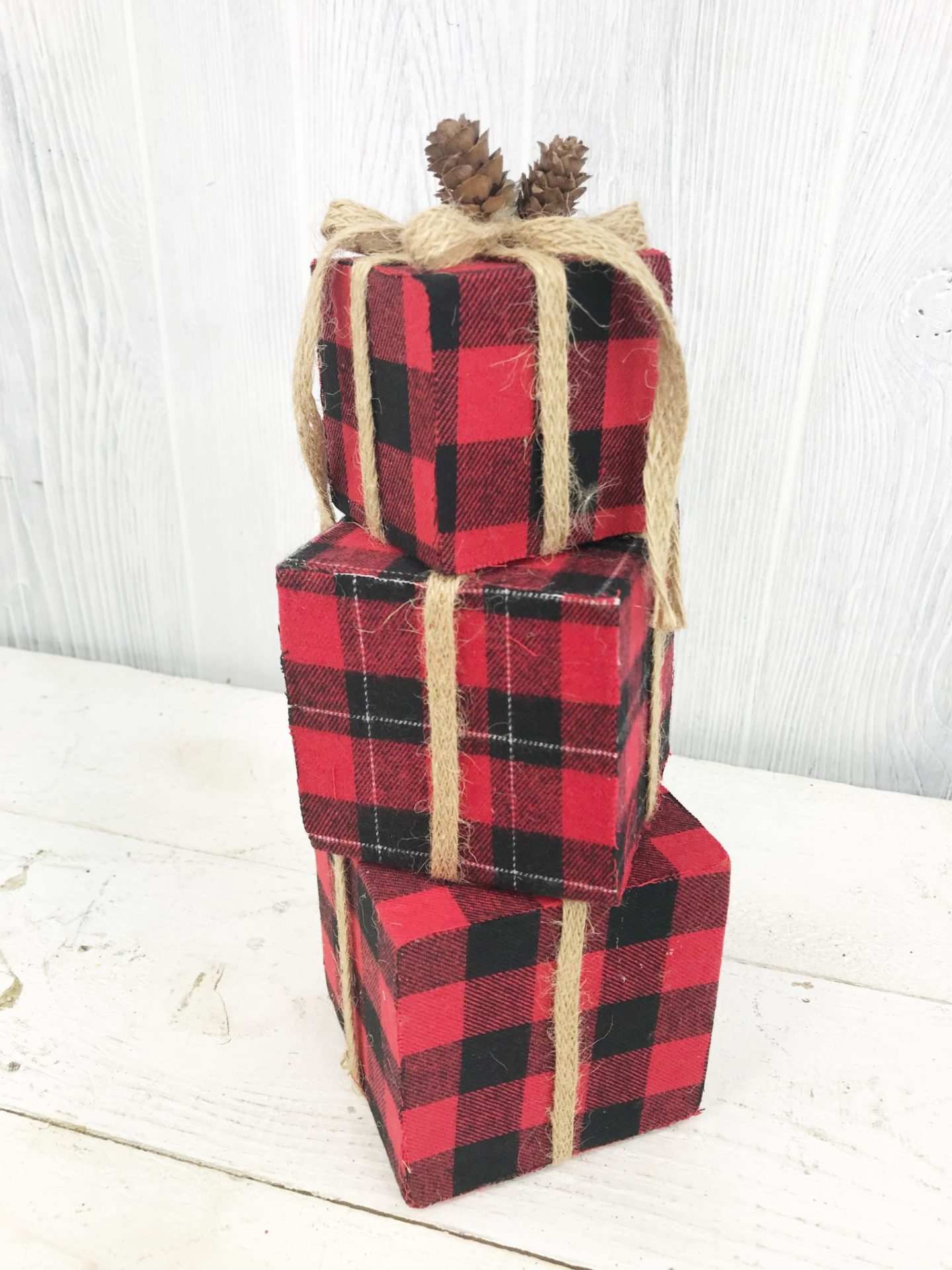 3 stacked Plaid Presents - Kelea's Florals