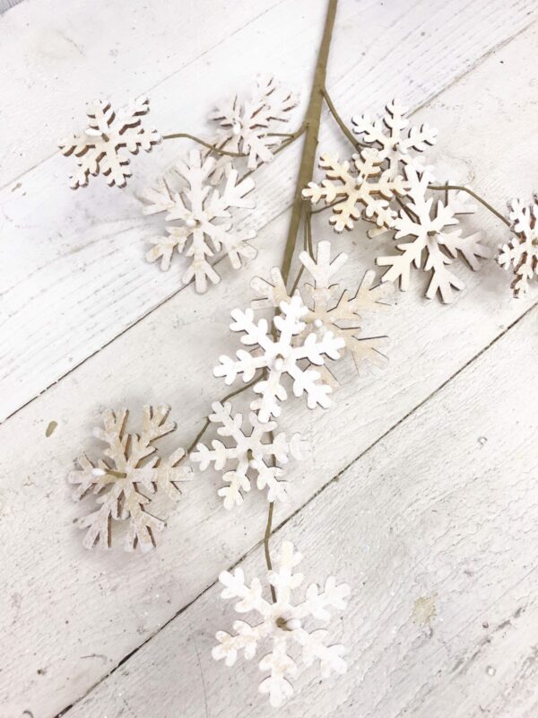 Wooden Snowflake Stem - Kelea's Florals